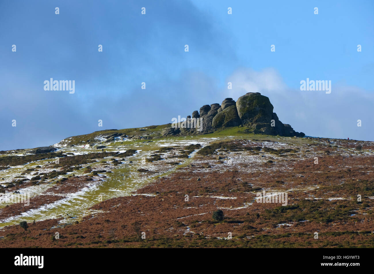 Haytor, Dartmoor, Devon, UK. 14th January 2017. UK Weather. A wintery ...