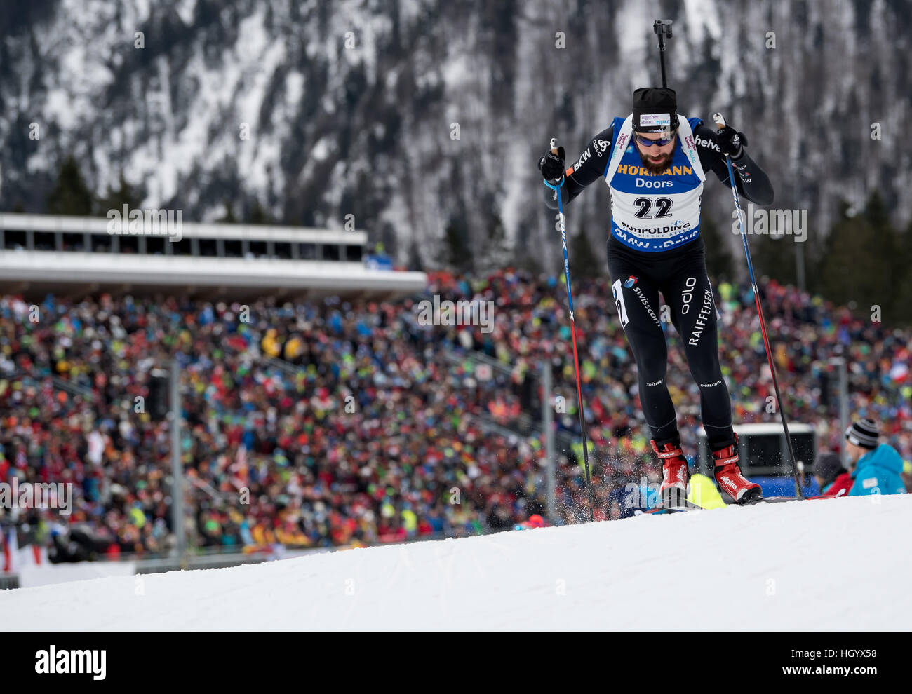 Ruhpolding, Germany. 13th Jan, 2017. The biathlon athlete Benjamin ...