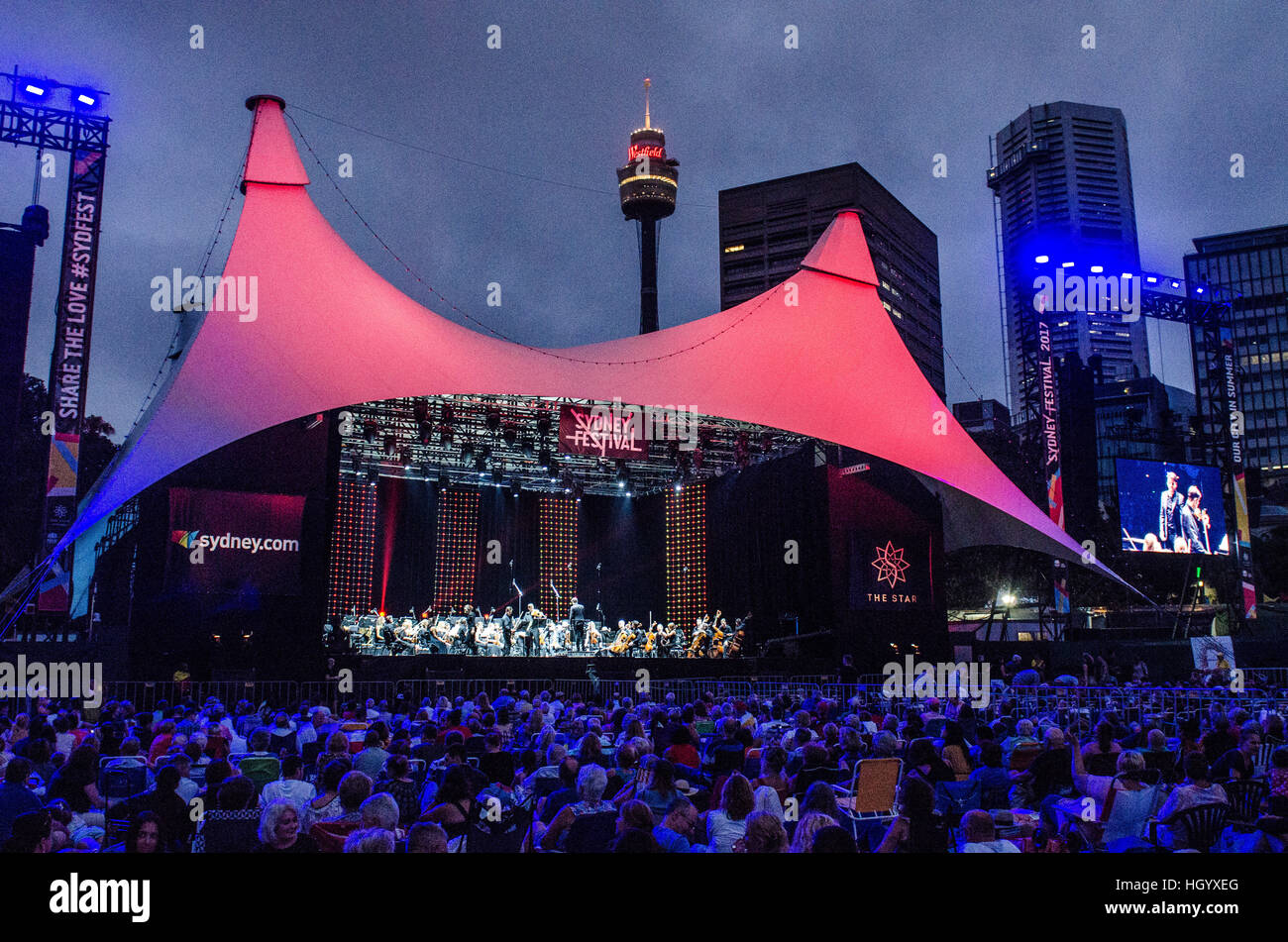 Sydney, Australia. 14th Jan, 2017. Symphony Under the Stars concert in ...