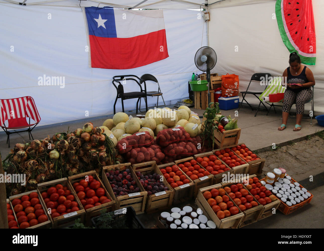 Paine,Chile 14-January-2017,The 8th expo Paine Watermelon festival ...