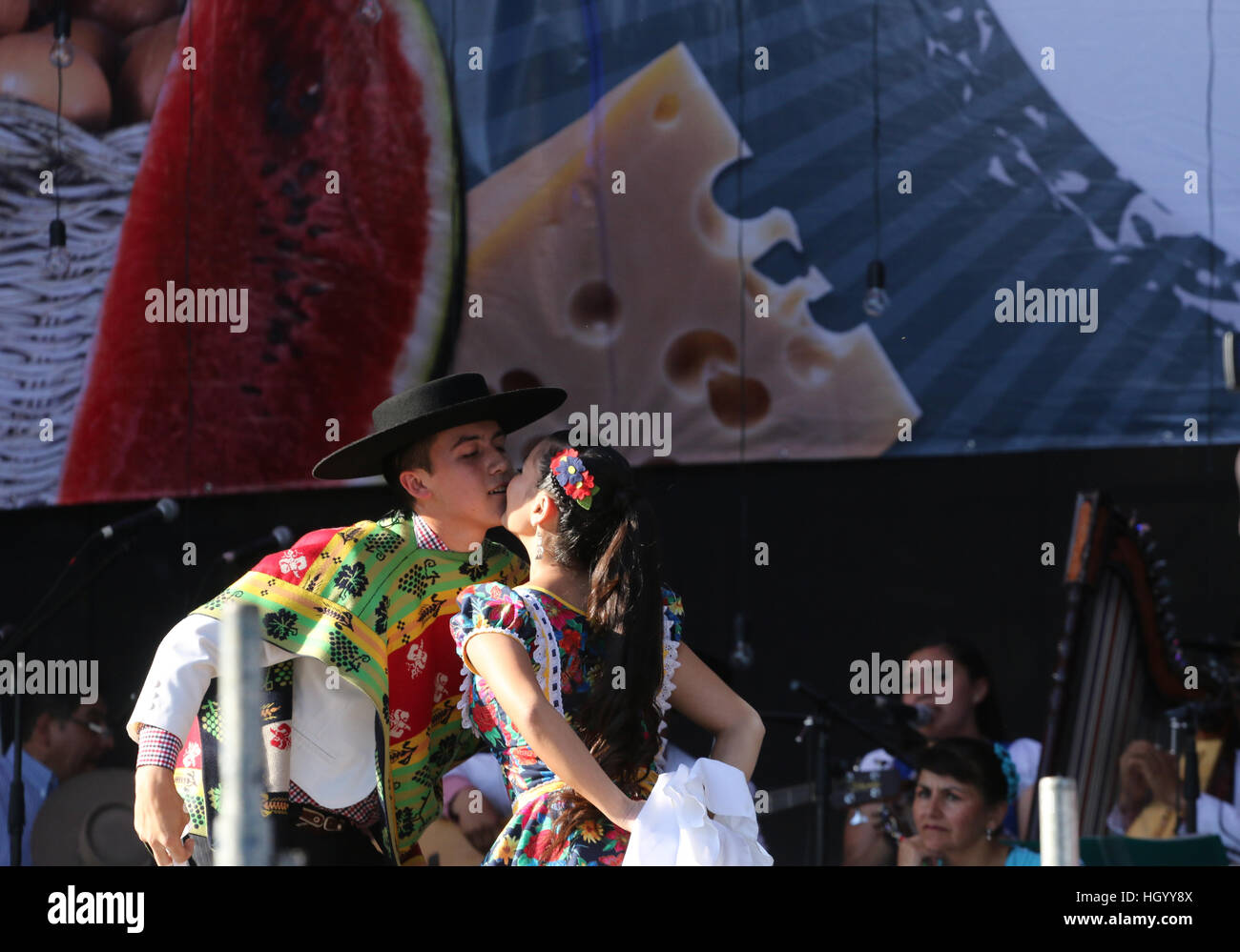 Paine,Chile 14-January-2017,The 8th expo Paine Watermelon festival ...