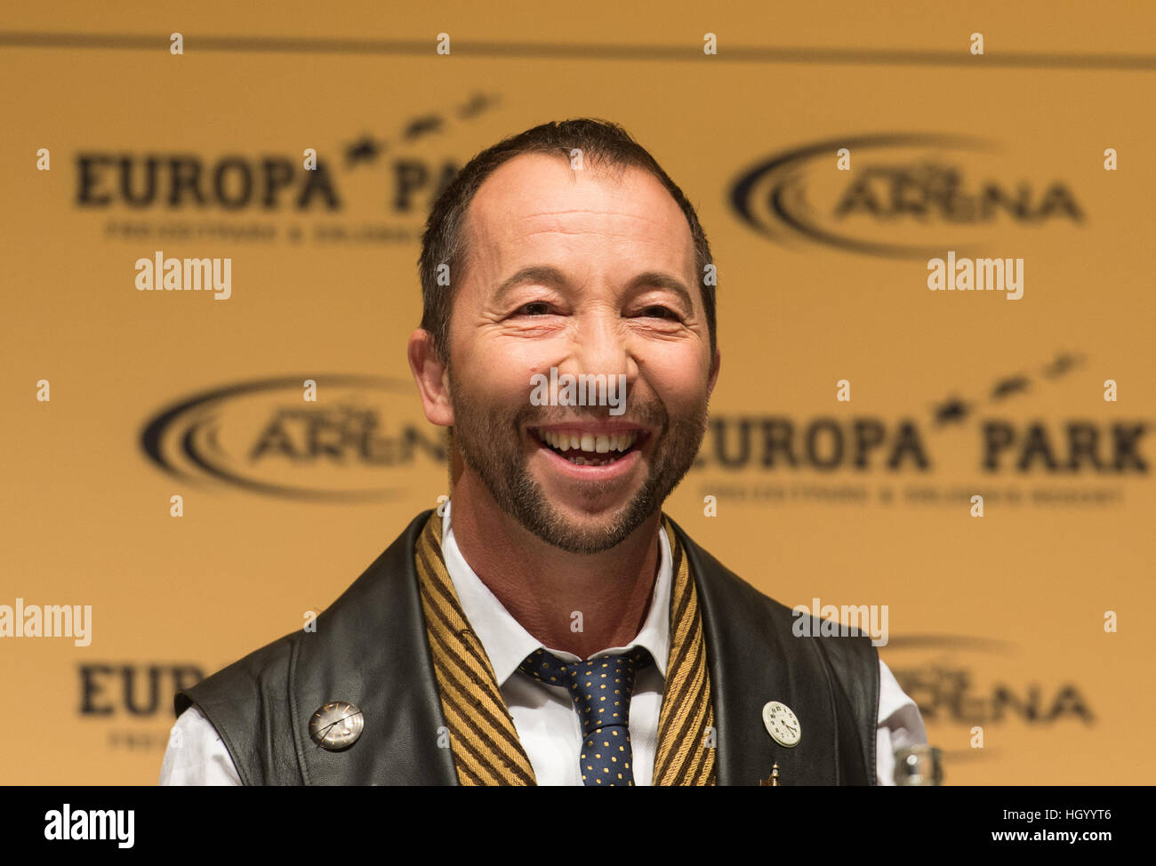 The Swiss musician DJ BoBo stands on stage during a press conference ...