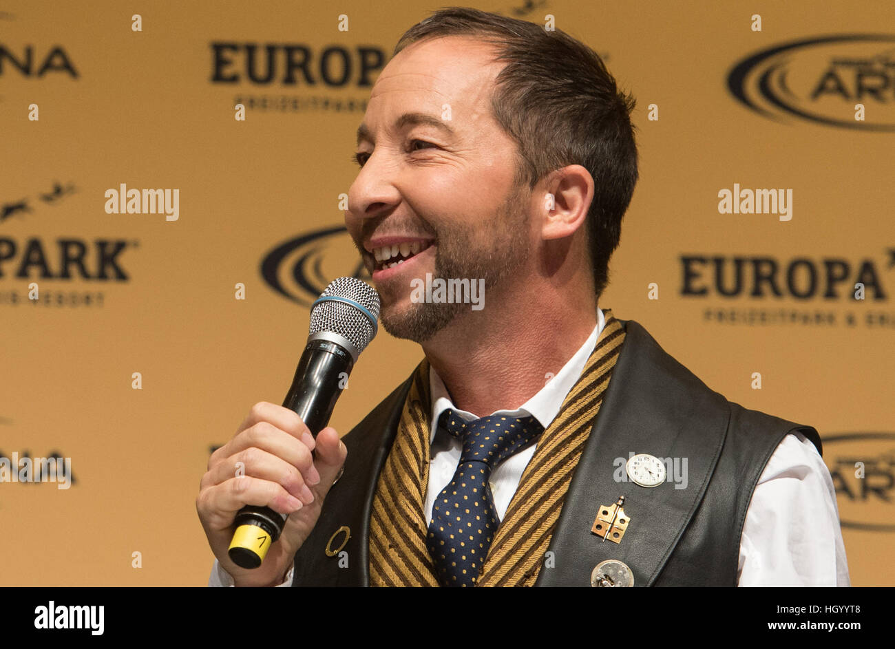 The Swiss musician DJ BoBo stands on stage during a press conference ...