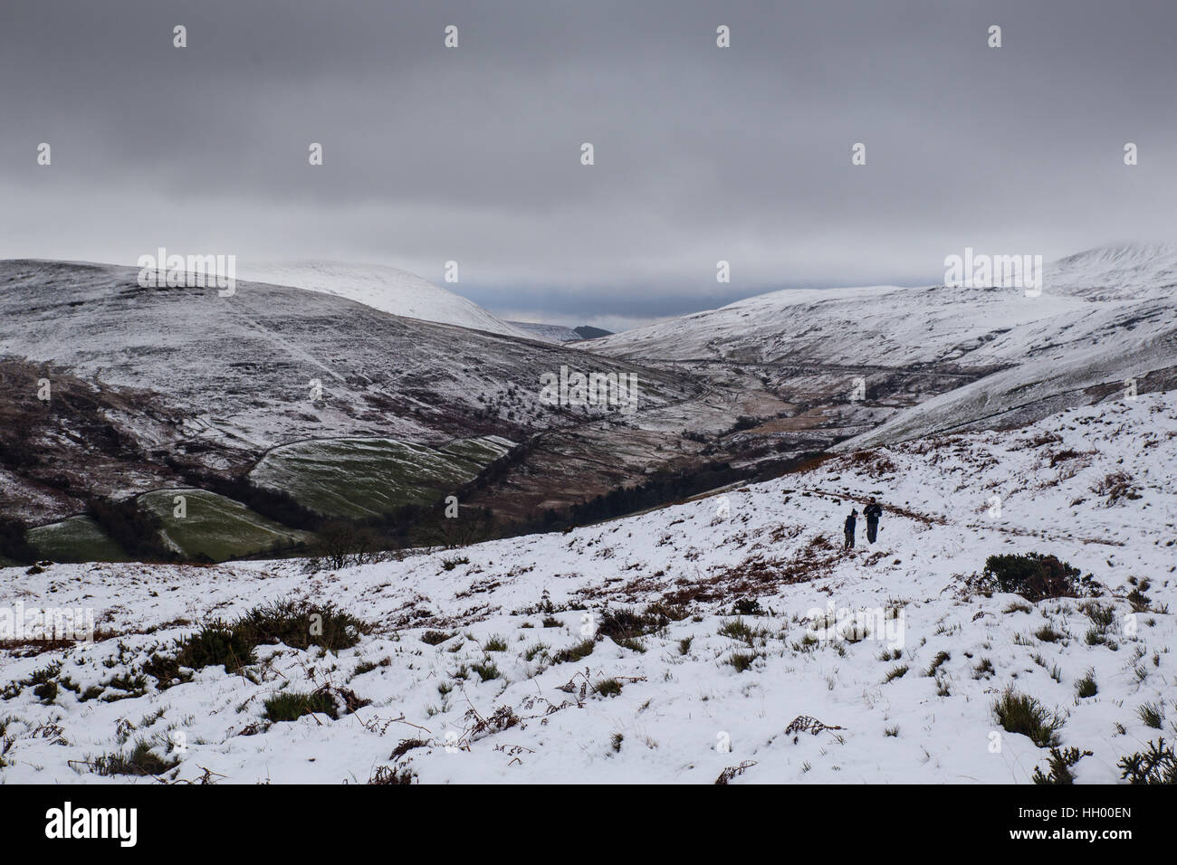 Brecon Beacons, UK. 14th Jan, 2017. The Brecon Beacons were covered in ...