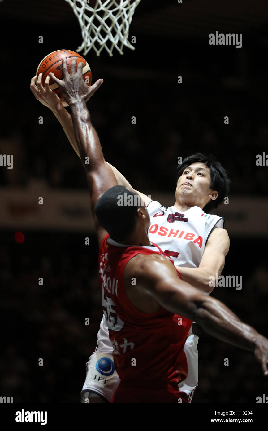 Tokyo, Japan. 14th January, 2017. Hiroki Taniguchi (Brave Thunders) Basketball : East Asia Club ...