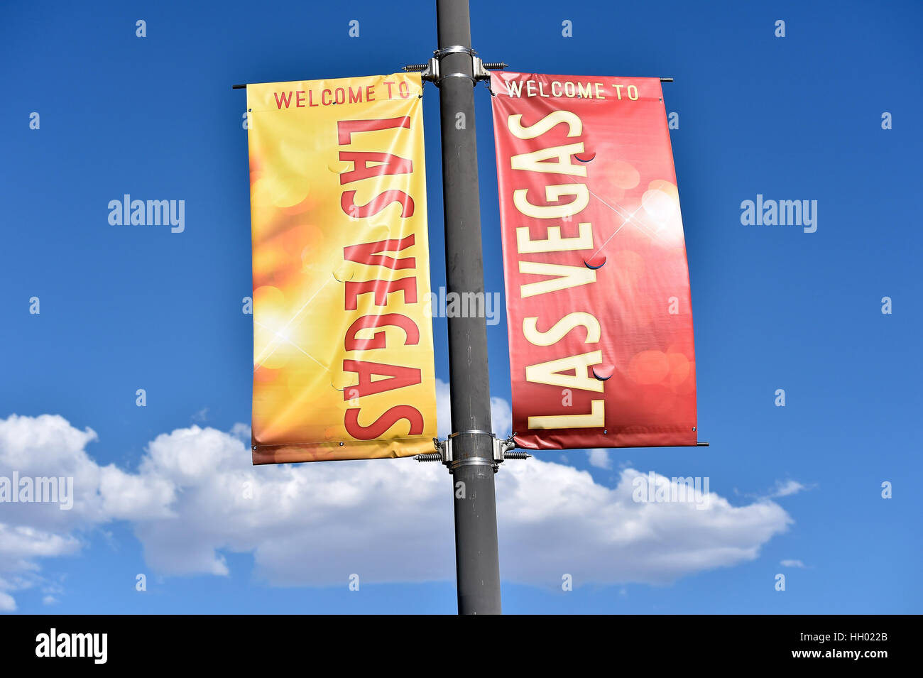 Las Vegas, Nevada, USA. 13th July, 2015. Banners welcoming visitors to ...