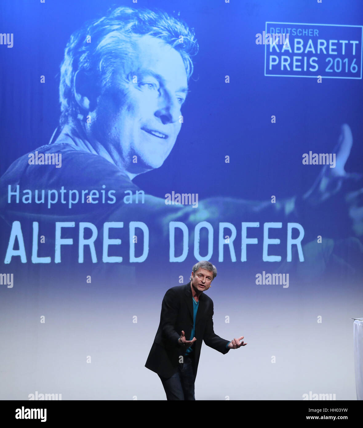 Nuremberg, Germany. 14th Jan, 2017. Austrian cabaret artist Alfred ...