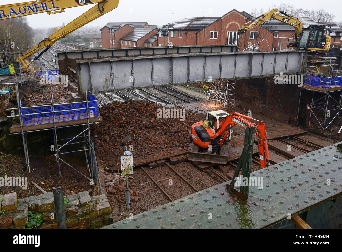 Bridge replacement works on the railway hi-res stock photography and ...