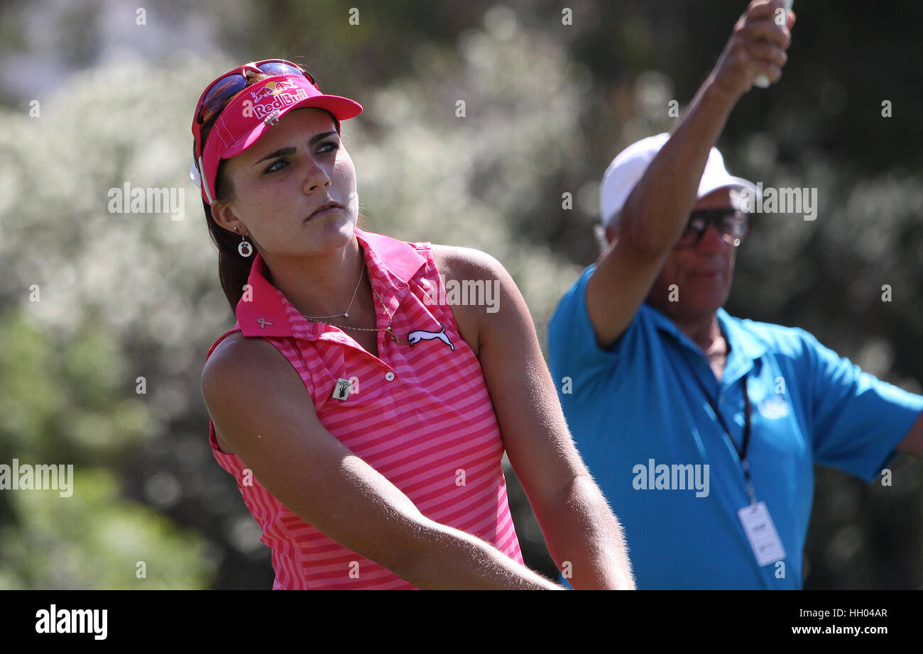RANCHO MIRAGE, CALIFORNIA - APRIL 04, 2015 : Lexi Thompson of USA at ...