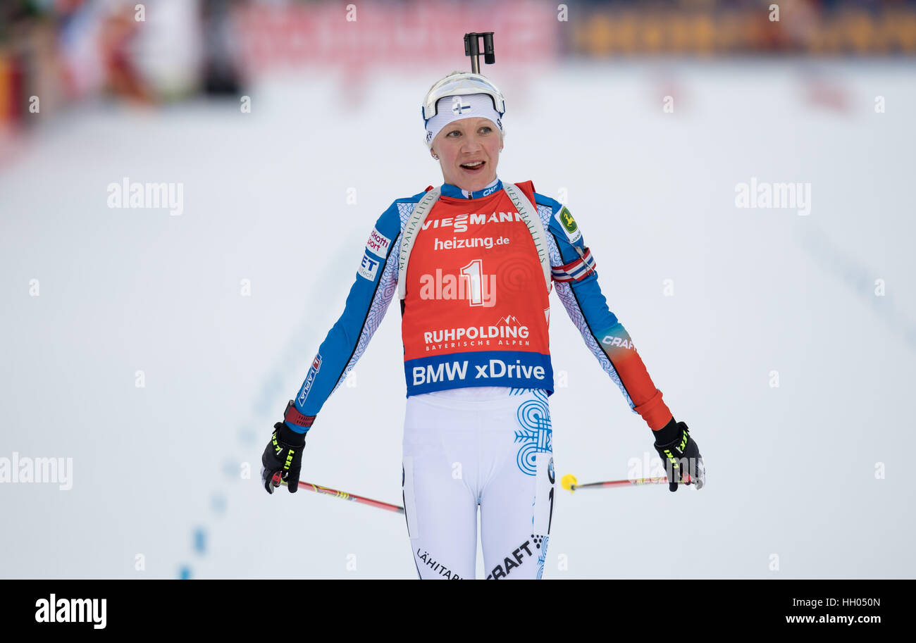 Ruhpolding, Germany. 15th Jan, 2017. Biathlete Kaisa Makarainen from ...