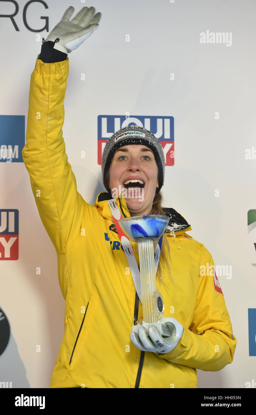 Winterberg, Germany. 15th Jan, 2017. German skeleton athlete Jacqueline ...