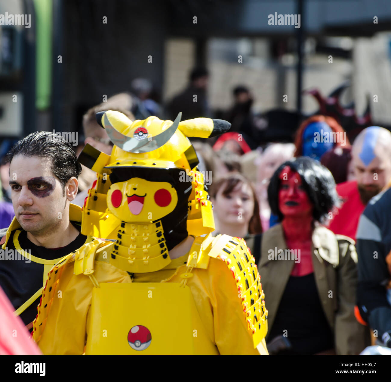 Calgary, Alberta, Canada - April 17 2015: Yellow Hello Kitty Samurai at ...