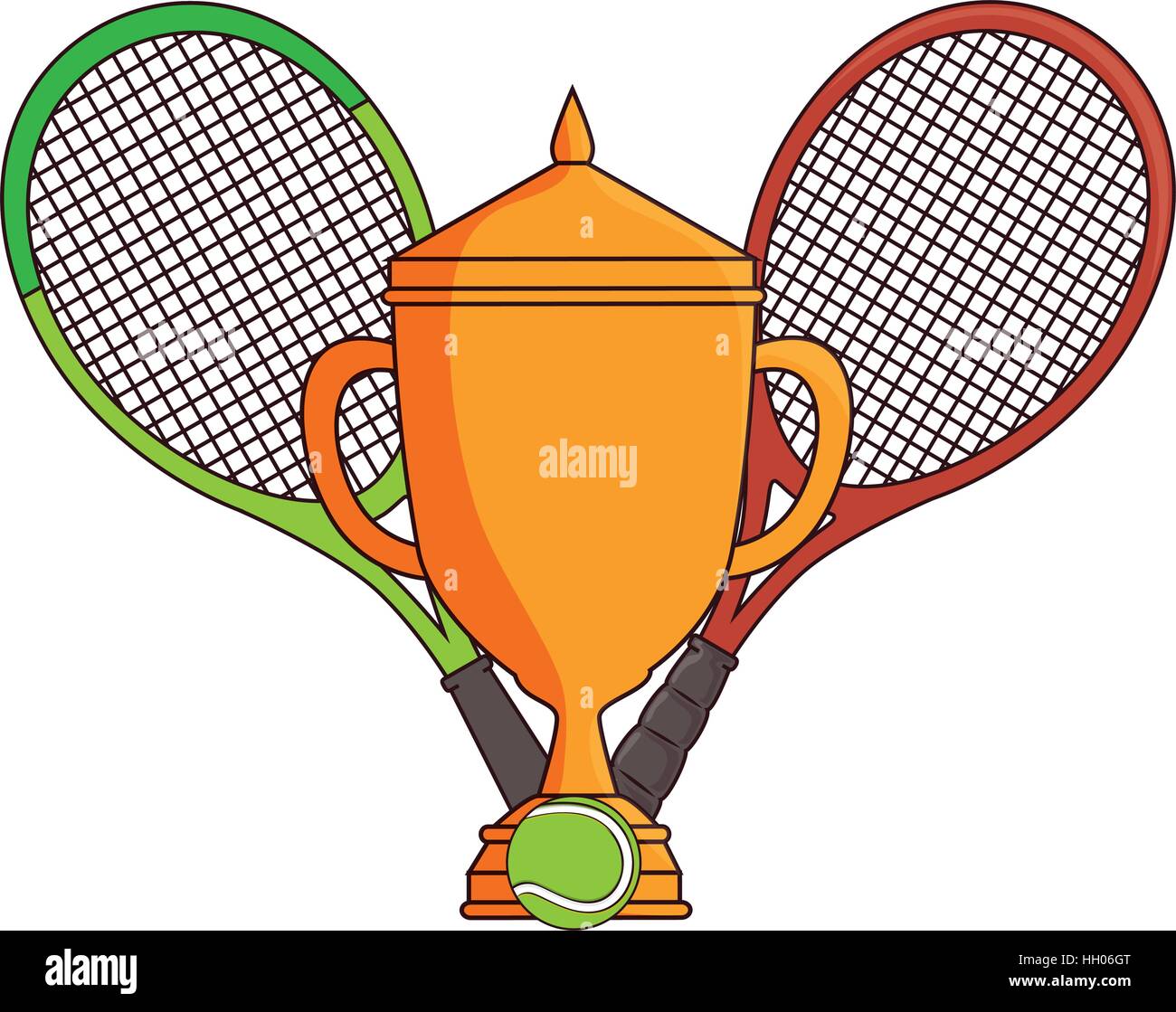 tennis sport trophy award vector illustration design Stock Vector Image ...