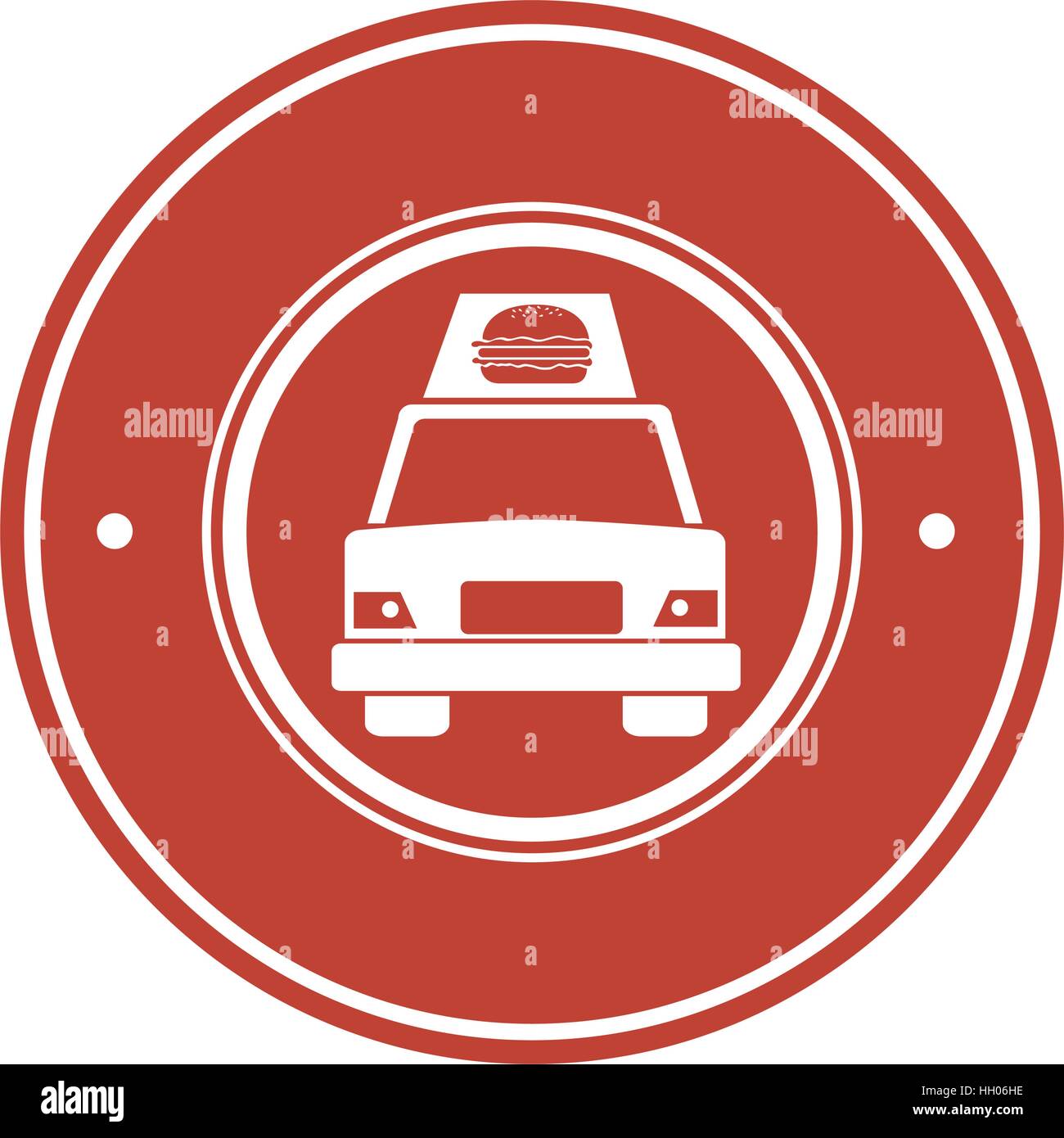 fast food delivery car vector illustration design Stock Vector Image ...