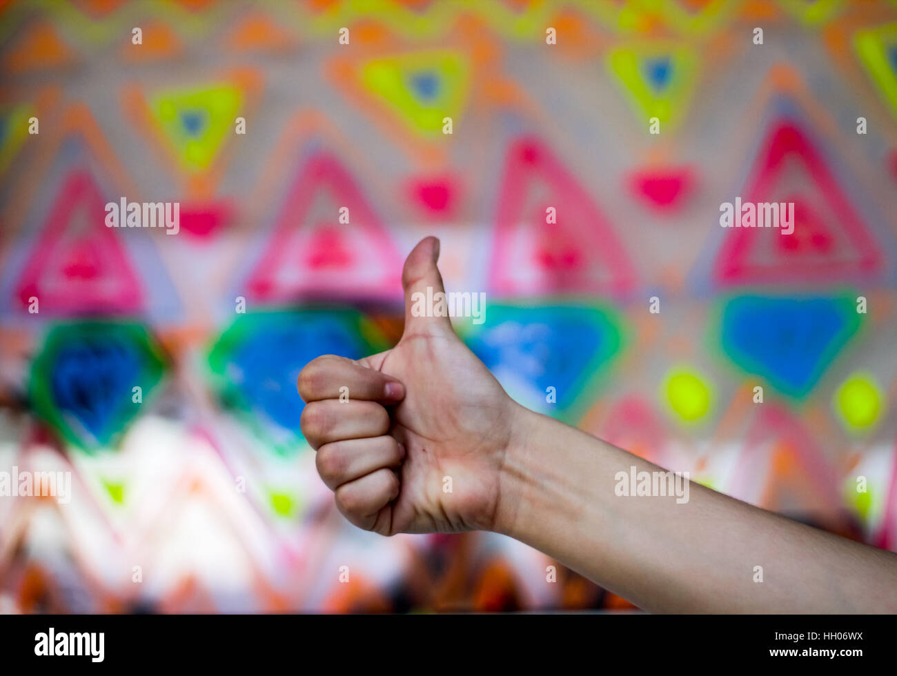 Photograph of a human hand making a symbol Stock Photo - Alamy