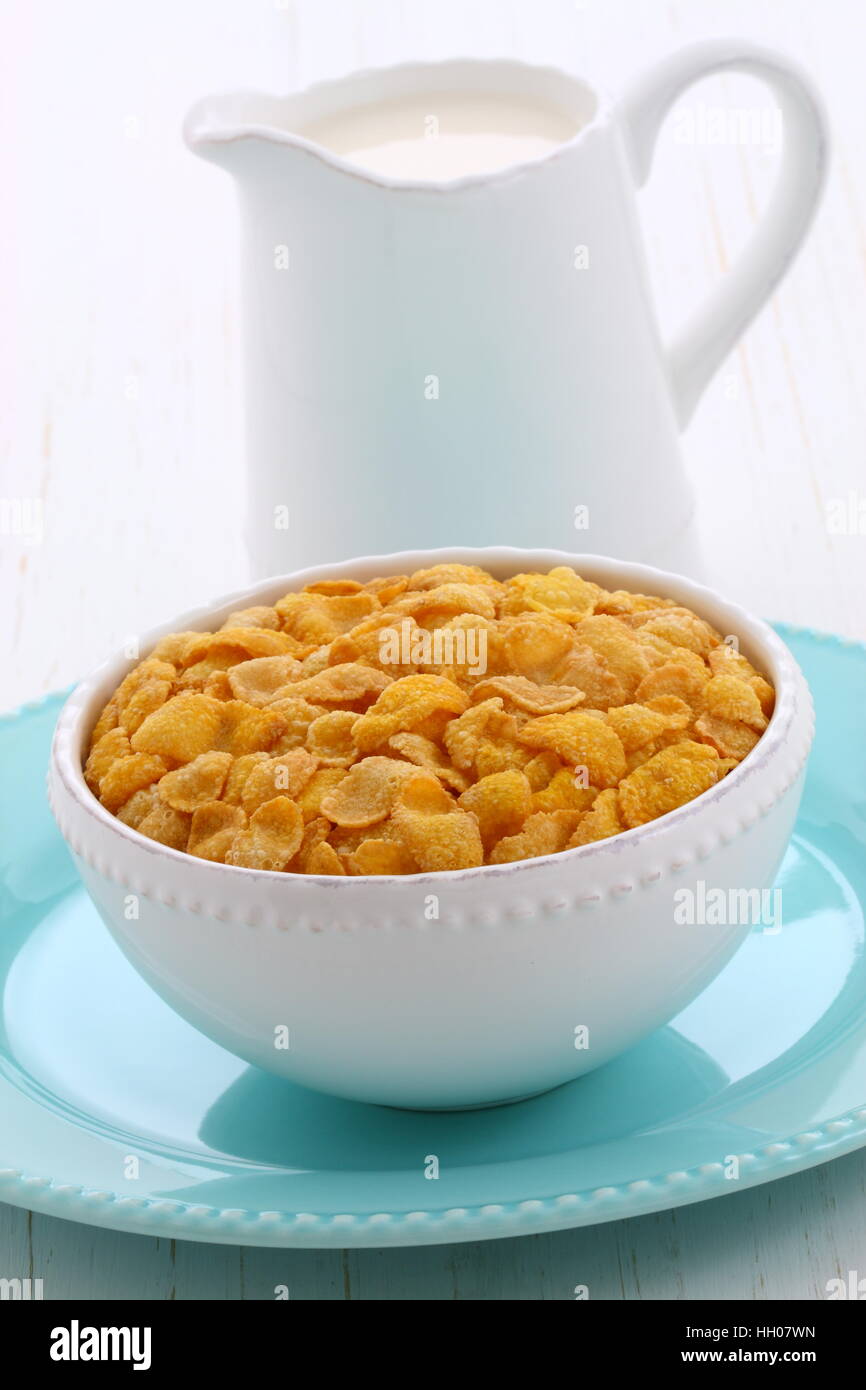delicious and healthy corn flakes,made with fresh corn seeds Stock ...
