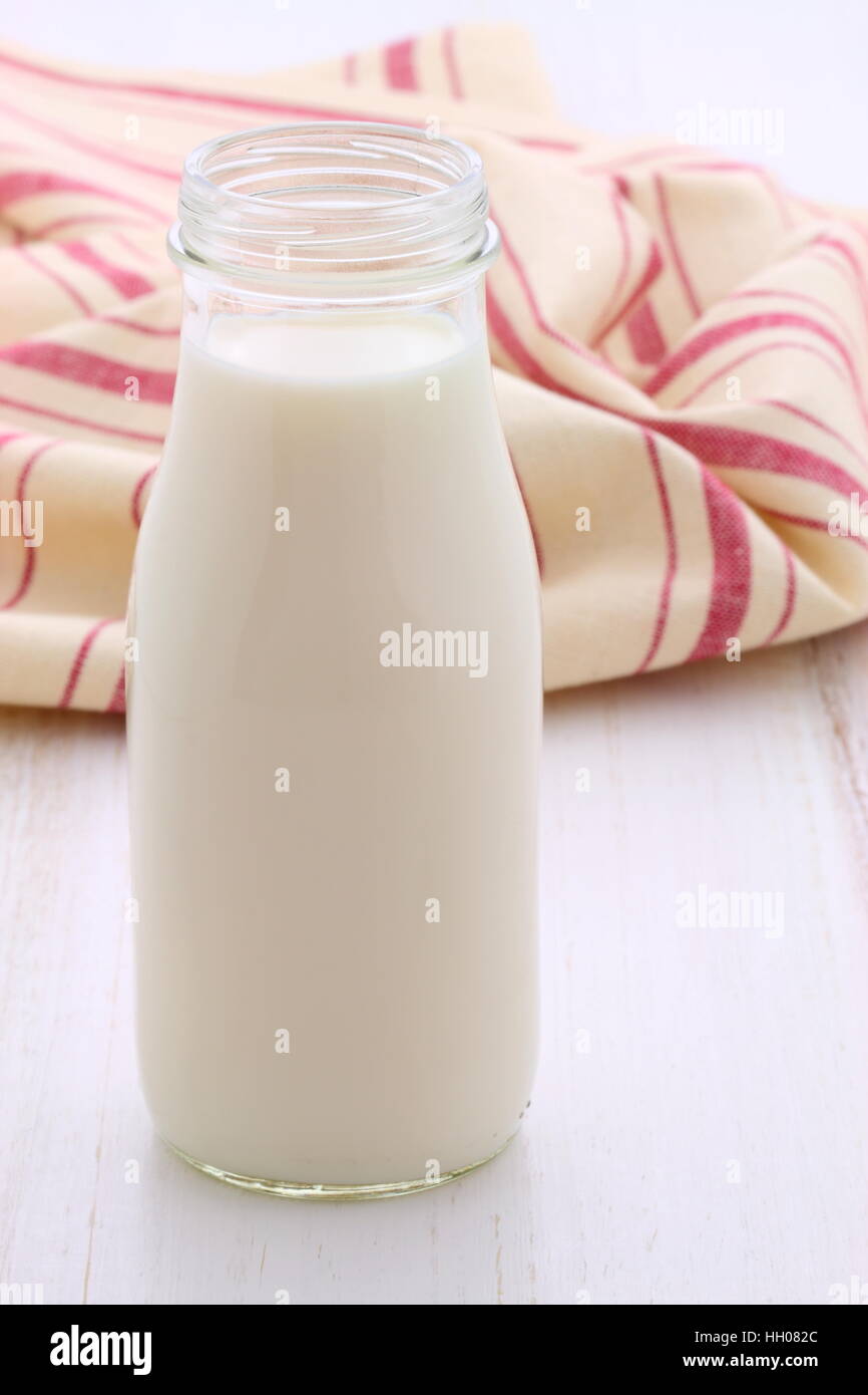 Delicious fresh milk, one of the primary sources of nutrition Stock ...