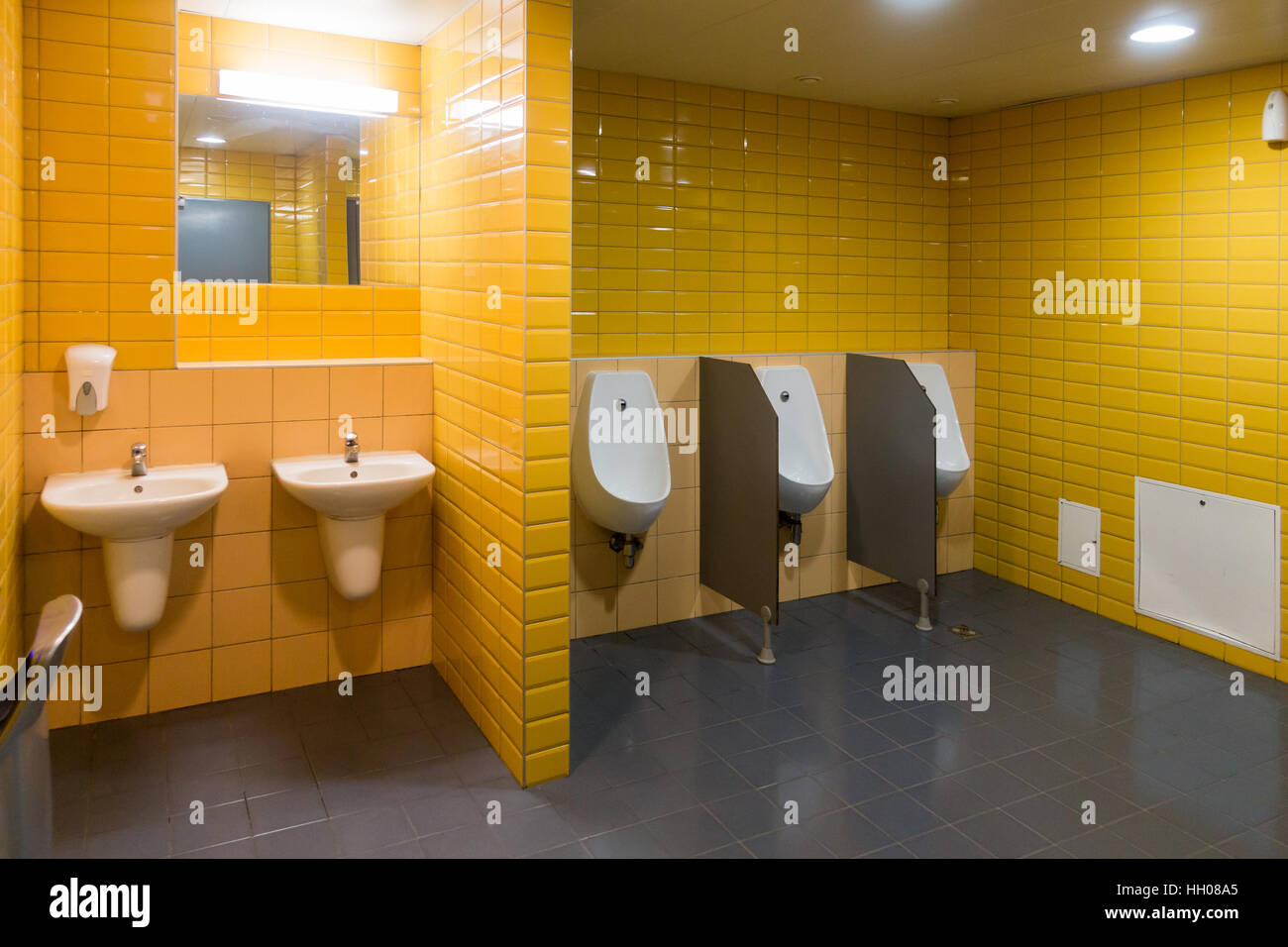 Public modern wc men's room Stock Photo - Alamy