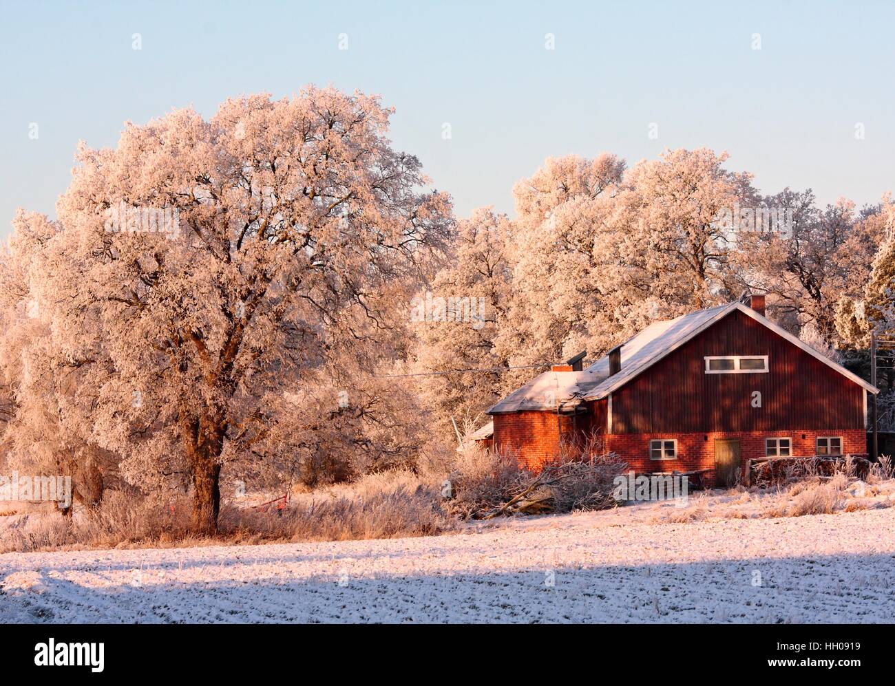Red brick farm buildings hi-res stock photography and images - Alamy
