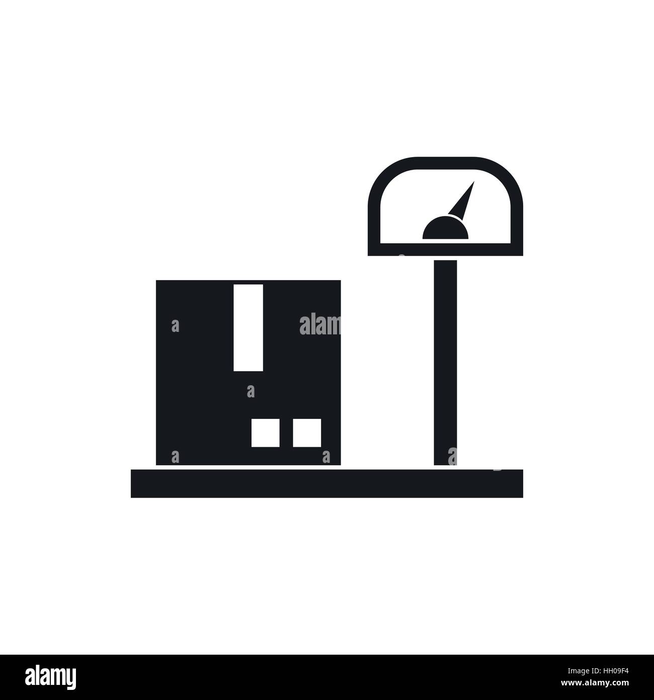 Scales for cargo icon in simple style isolated on white background ...