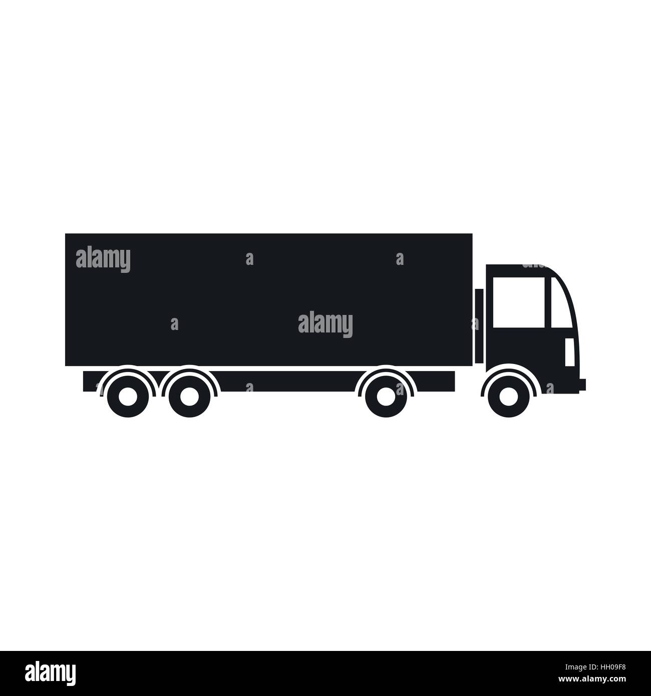 Truck icon in simple style isolated on white background. Transport ...