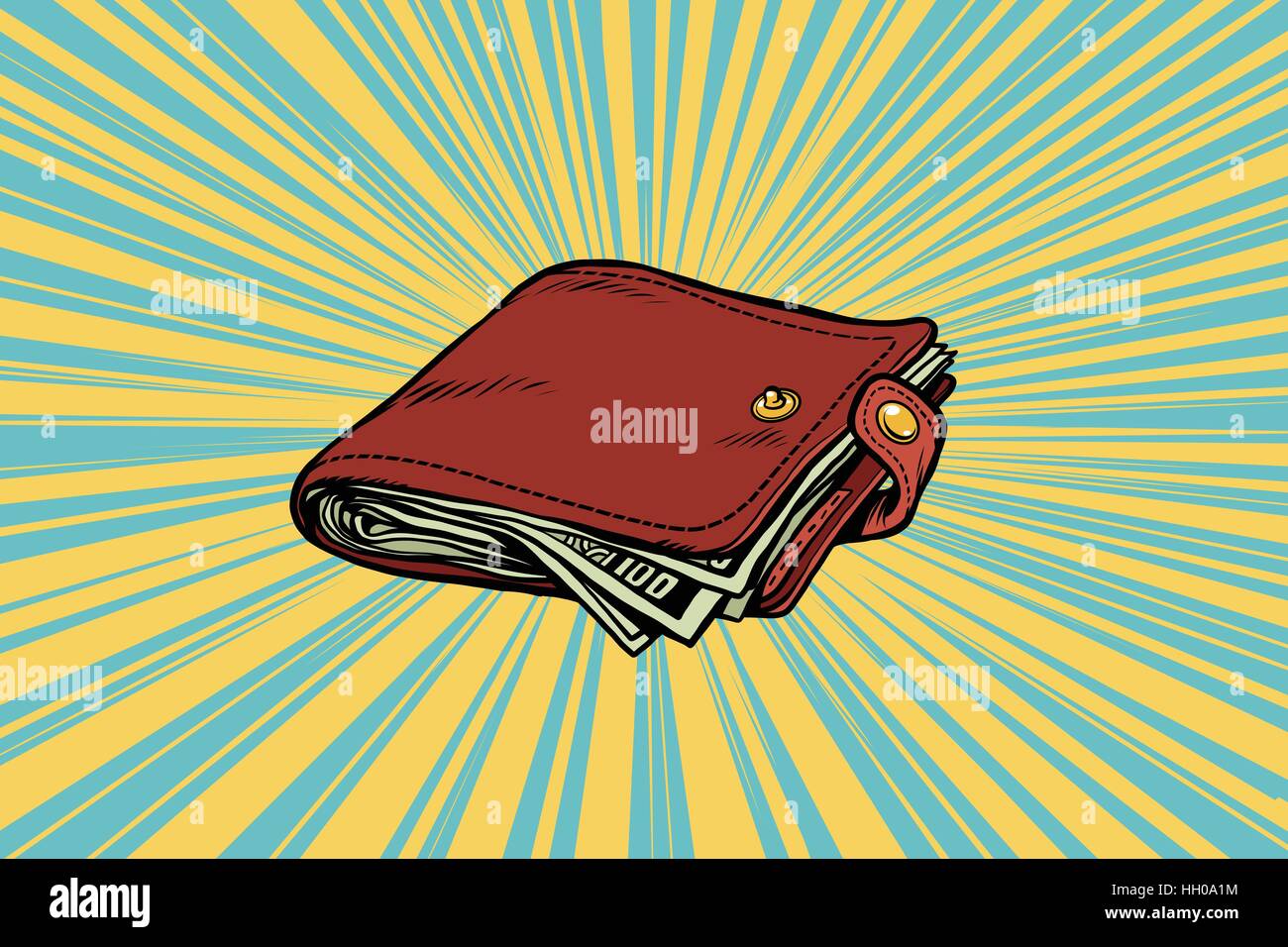 Wallet money illustration vector Stock Vector Images - Alamy