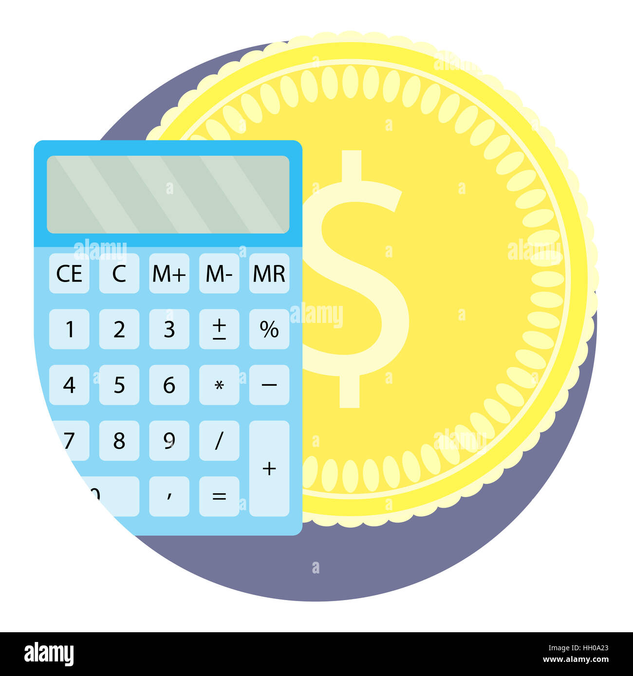 Count money flat icon. Counting coins, accounting icon vector ...
