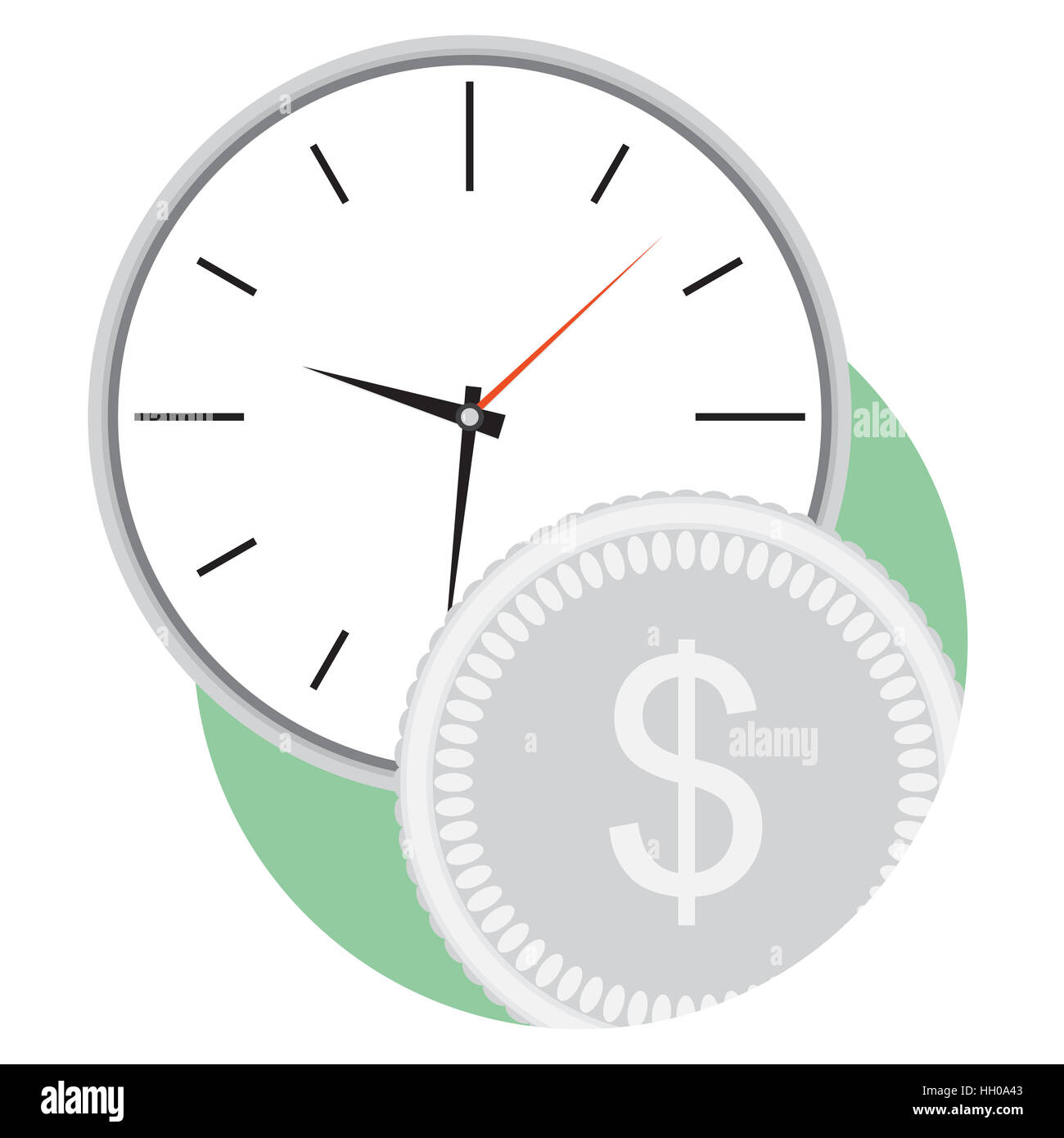 Time management vector vintage hi-res stock photography and images - Alamy
