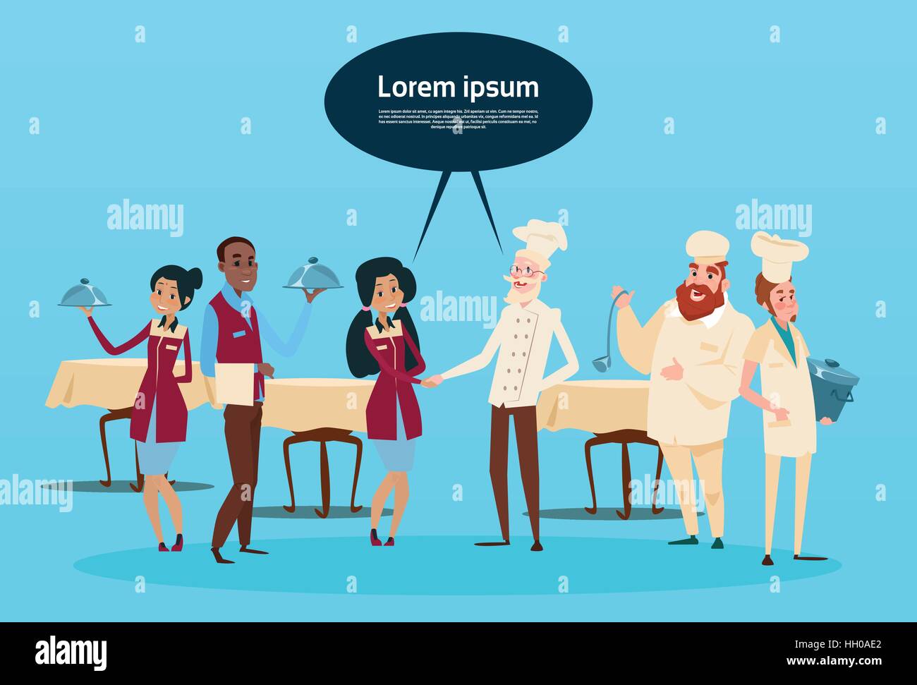 Cafe baker banner chef cartoon hi-res stock photography and images - Alamy