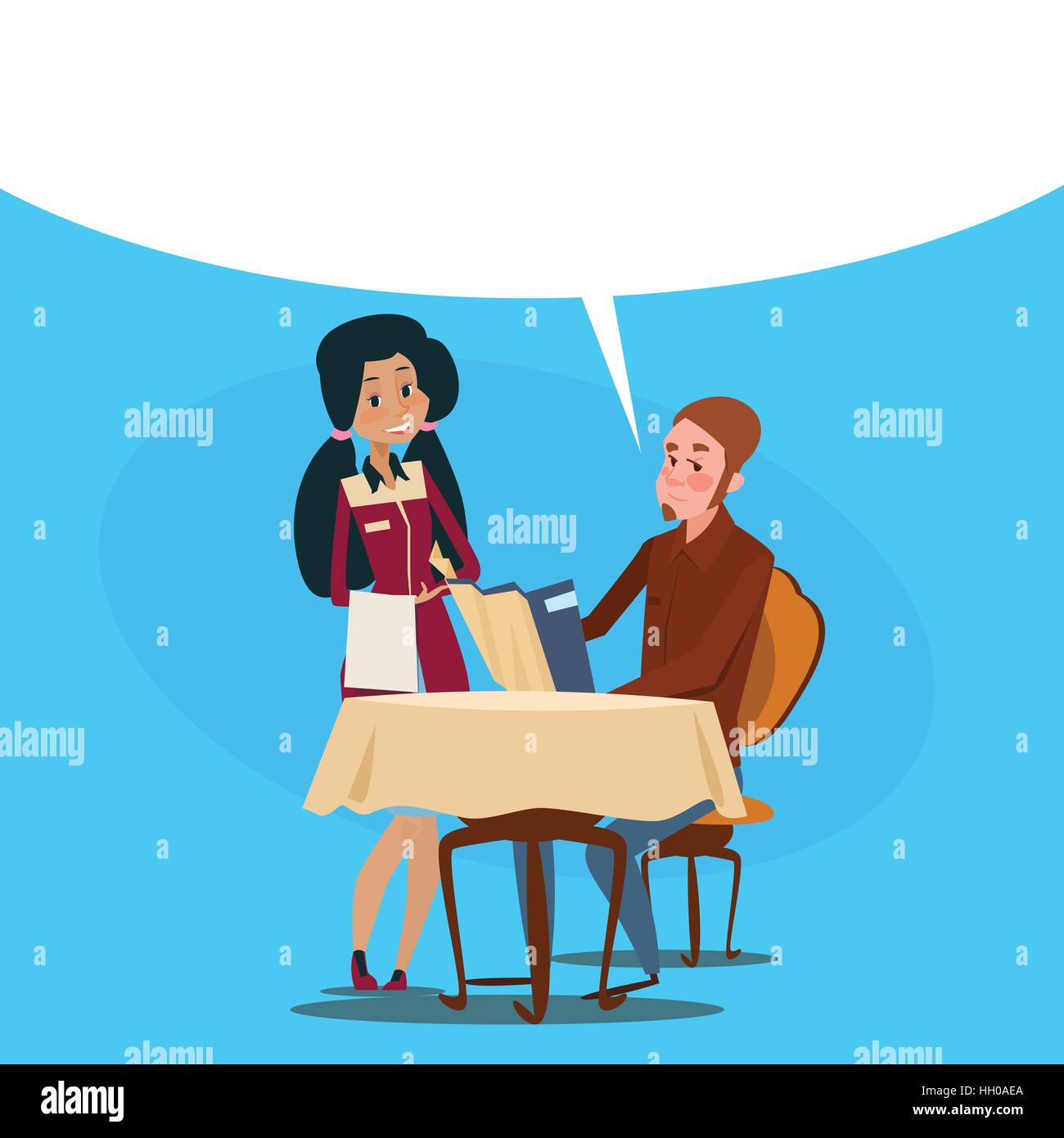 Restaurant happy ethnic Stock Vector Images - Alamy