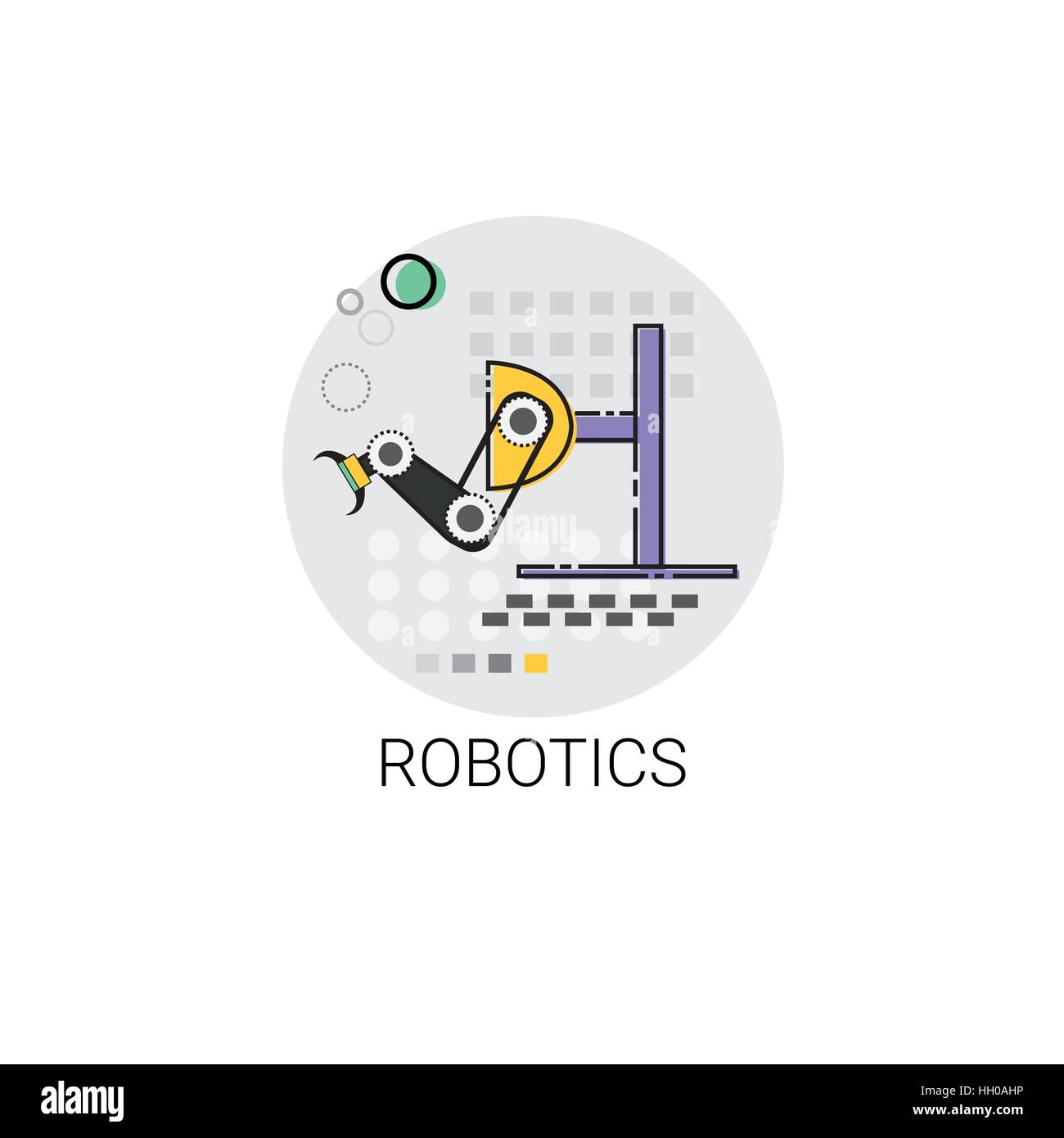 Robotics Smart Machinery Industrial Automation Industry Production Icon ...