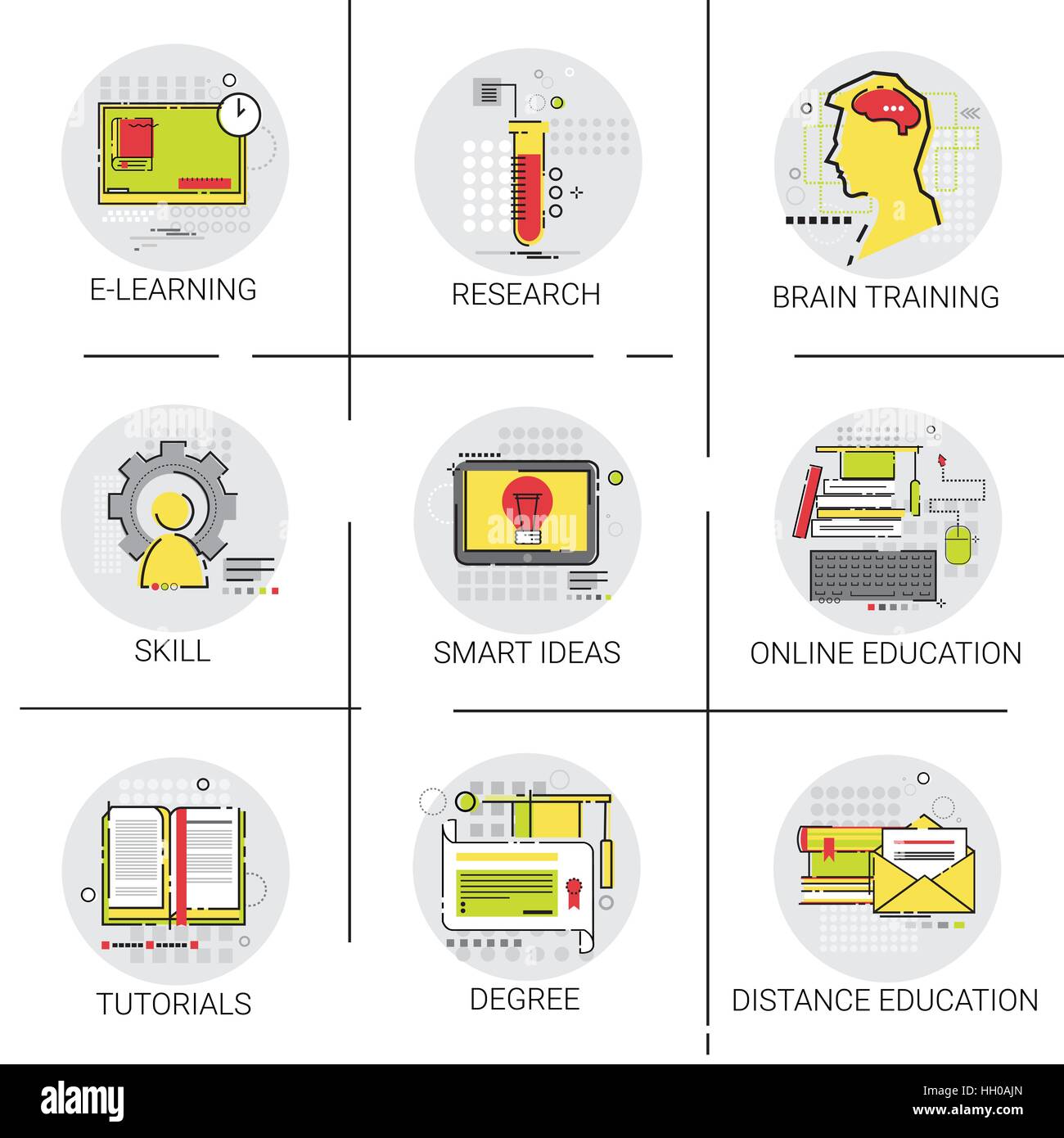 Learning digital skills vector Stock Vector Images - Alamy