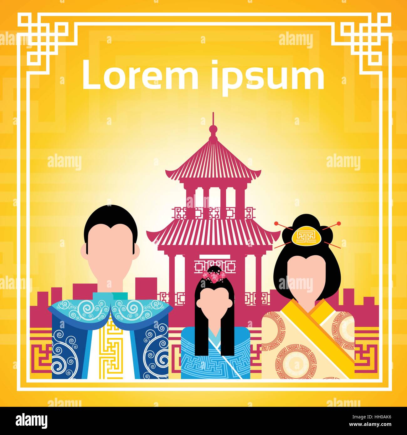 Traditional chinese buildings Stock Vector Images - Alamy