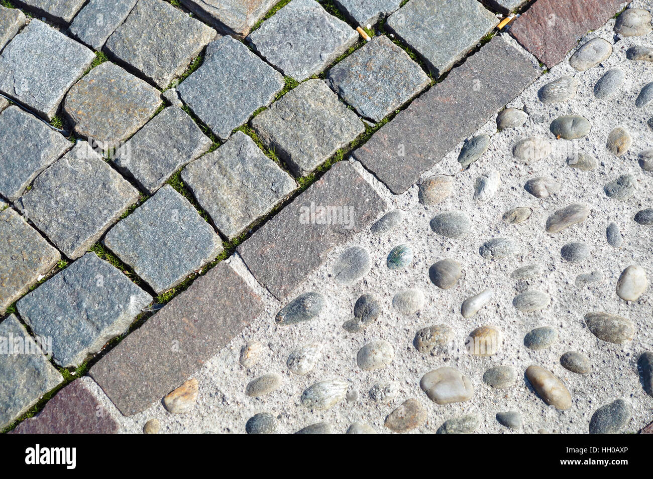 Pavement of granite. Wide angle impressive view Stock Photo - Alamy