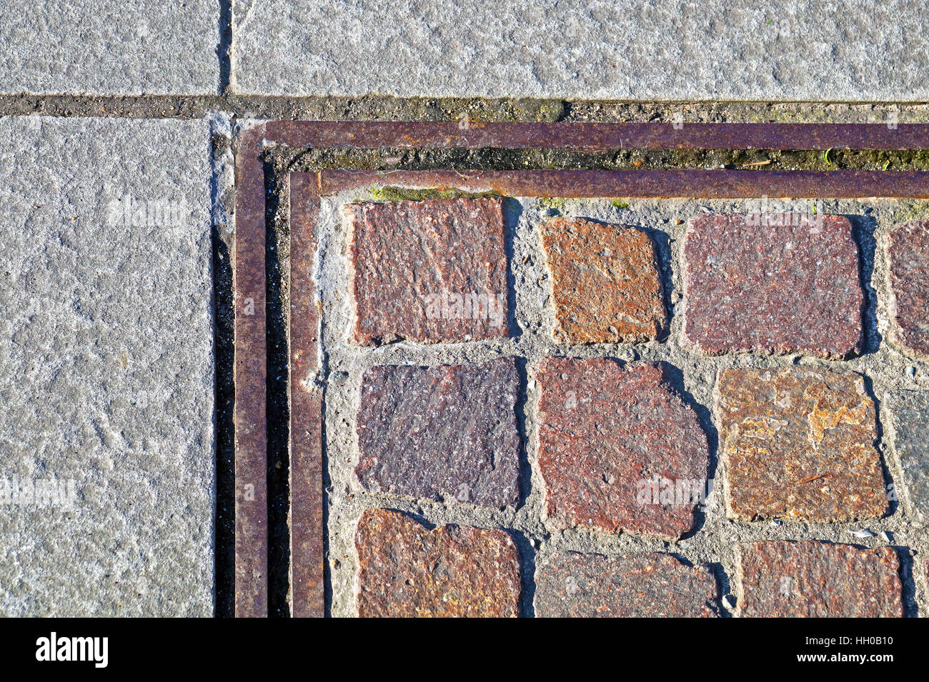 Pavement of granite. Wide angle impressive view Stock Photo - Alamy