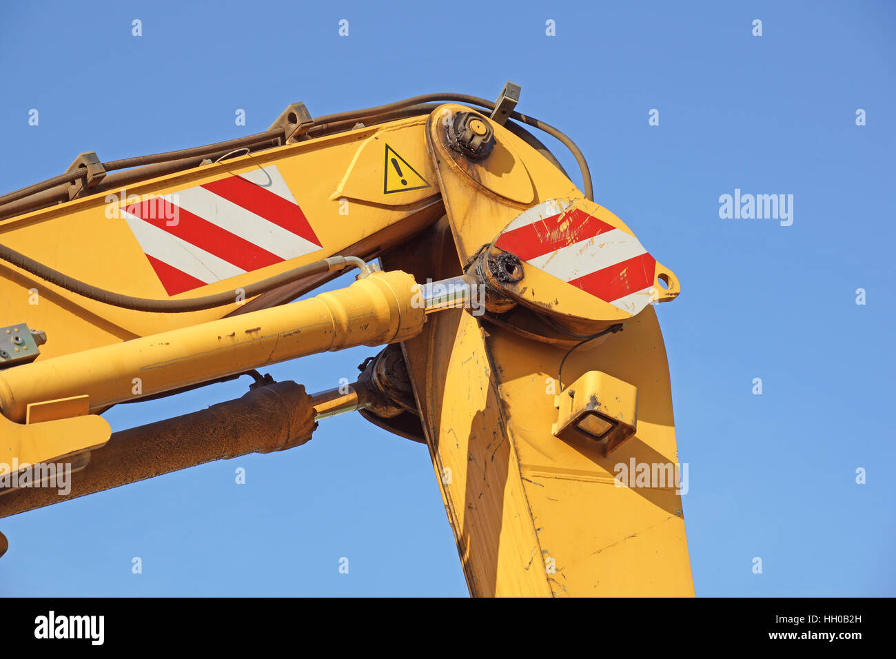 Detail of hydraulic bulldozer piston excavator arm Stock Photo - Alamy