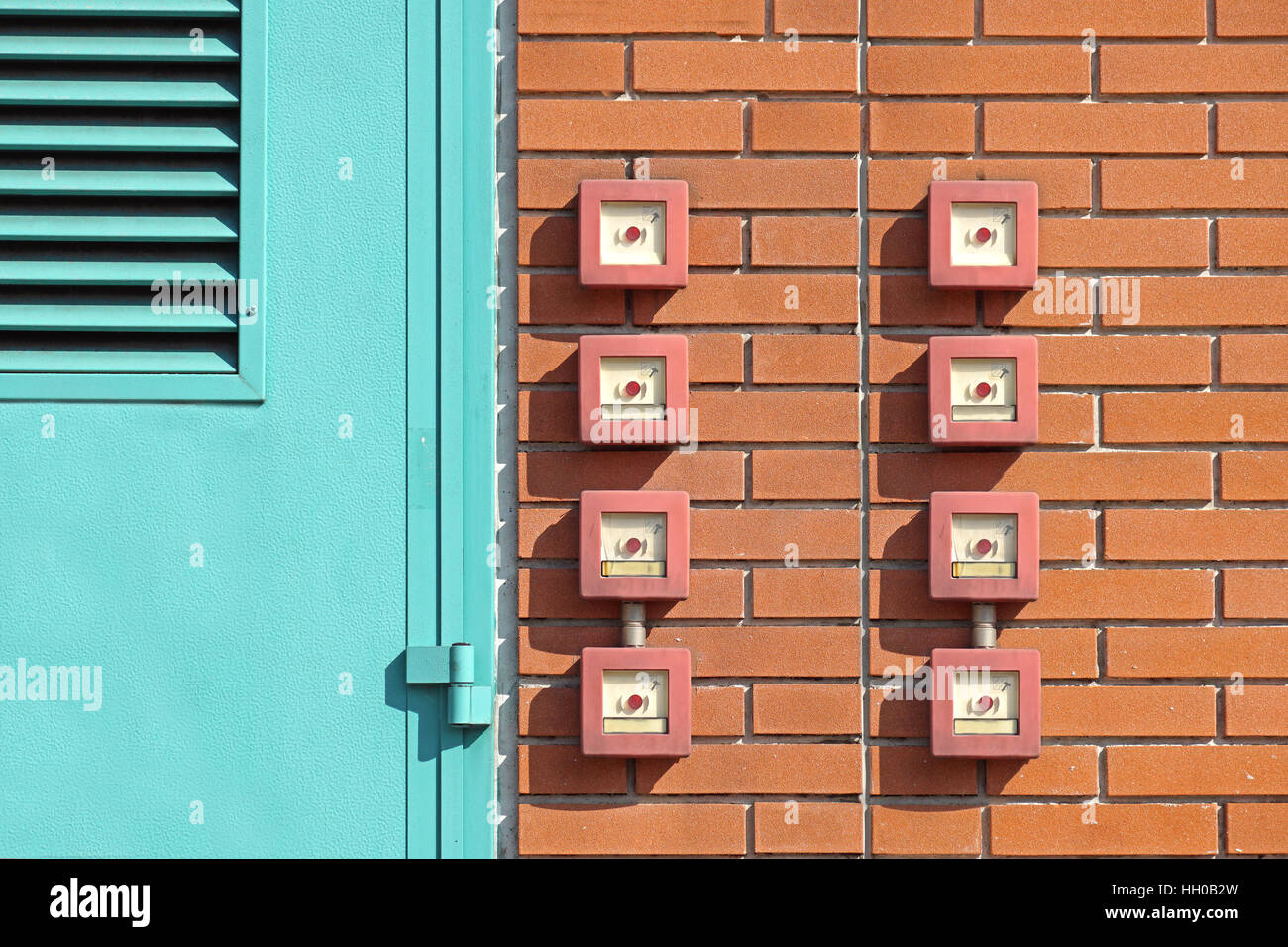 fire alarm switch on the wall Stock Photo - Alamy