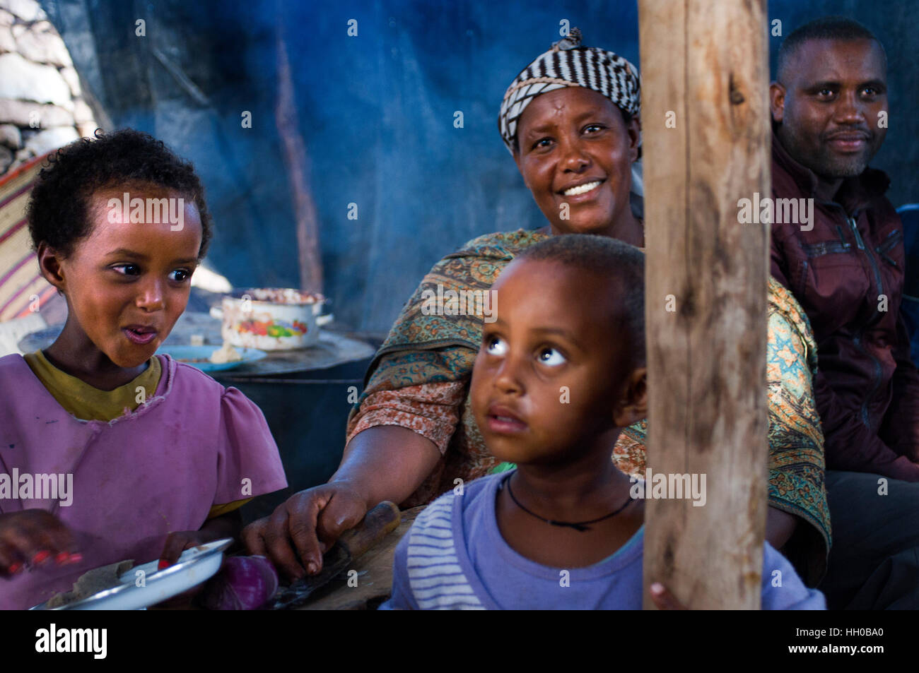 Hawzen town, Eastern Tigray, Ethiopia. Some of the guests celebrated a ...