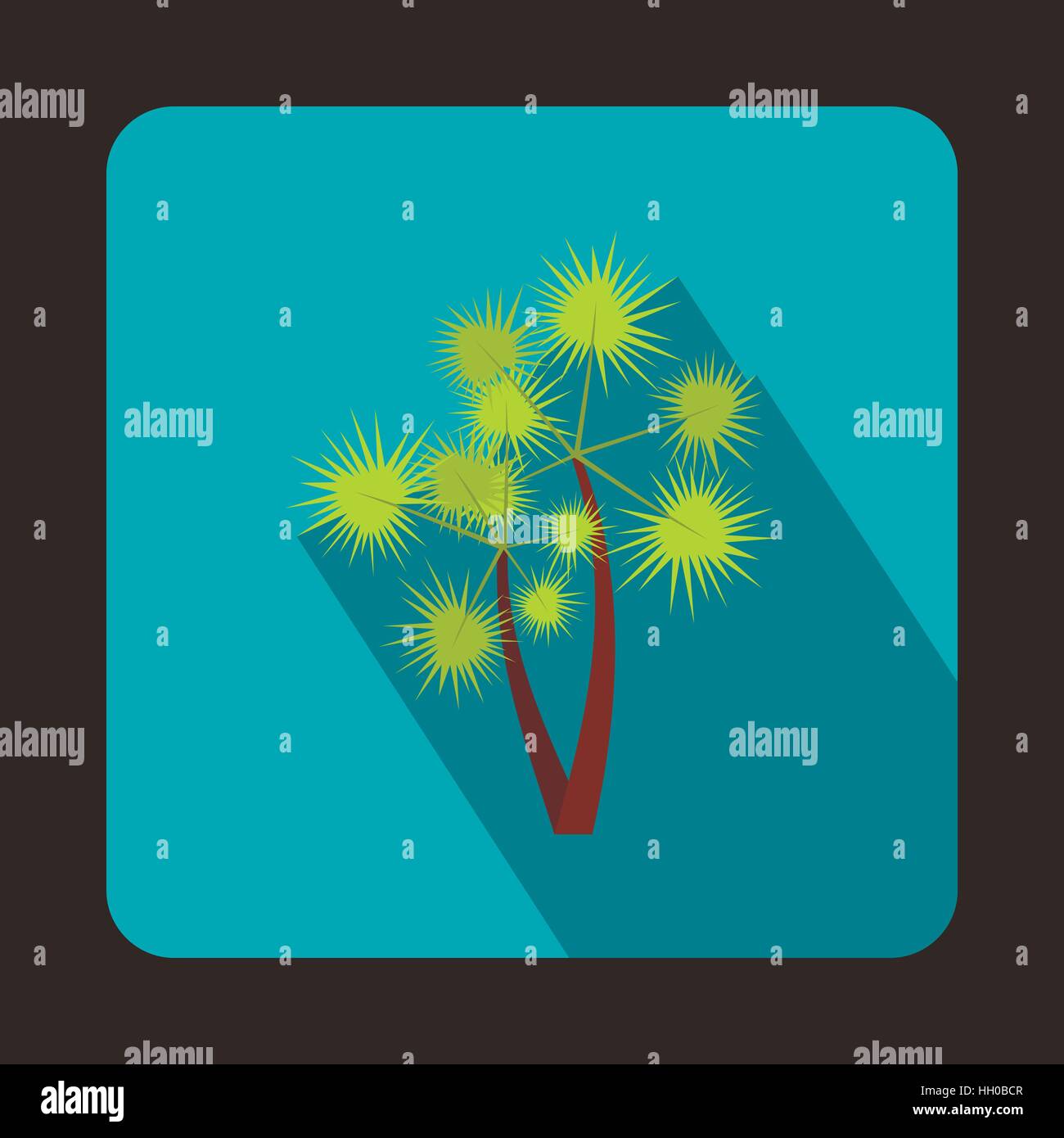 Two palm trees icon in flat style Stock Vector Image & Art - Alamy