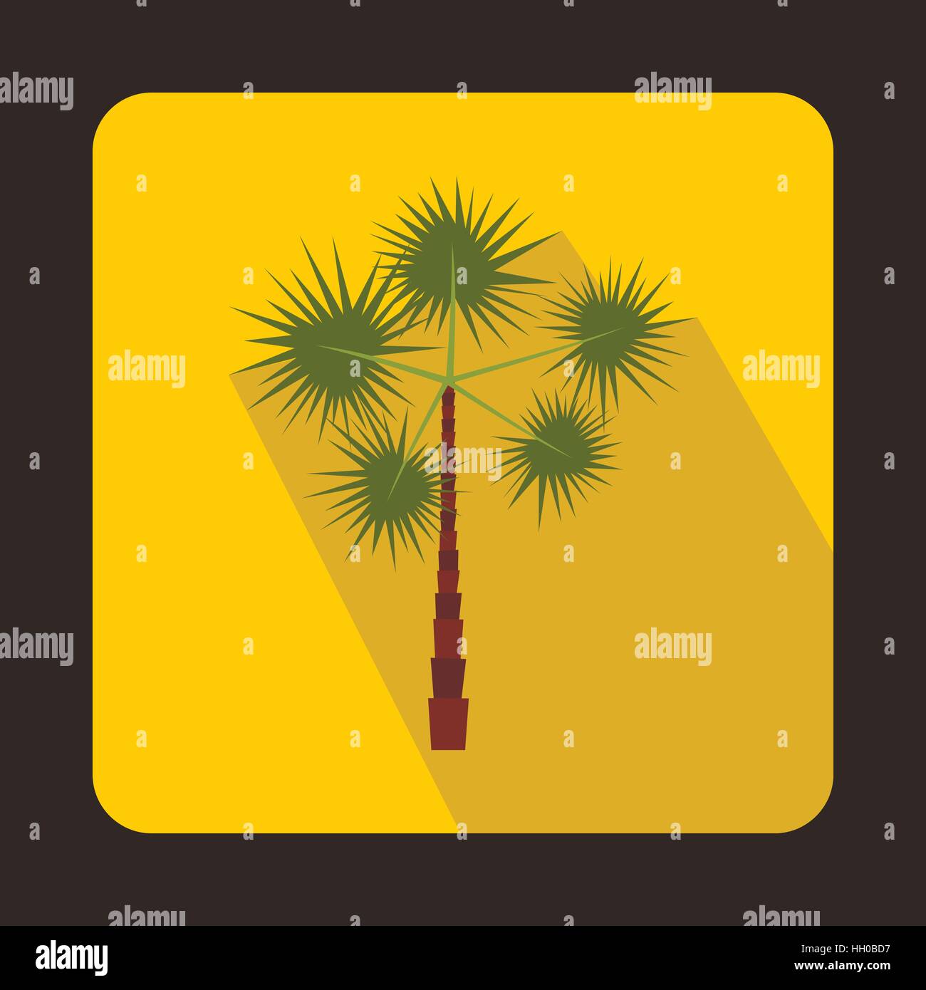 Palm tree icon in flat style Stock Vector Image & Art - Alamy