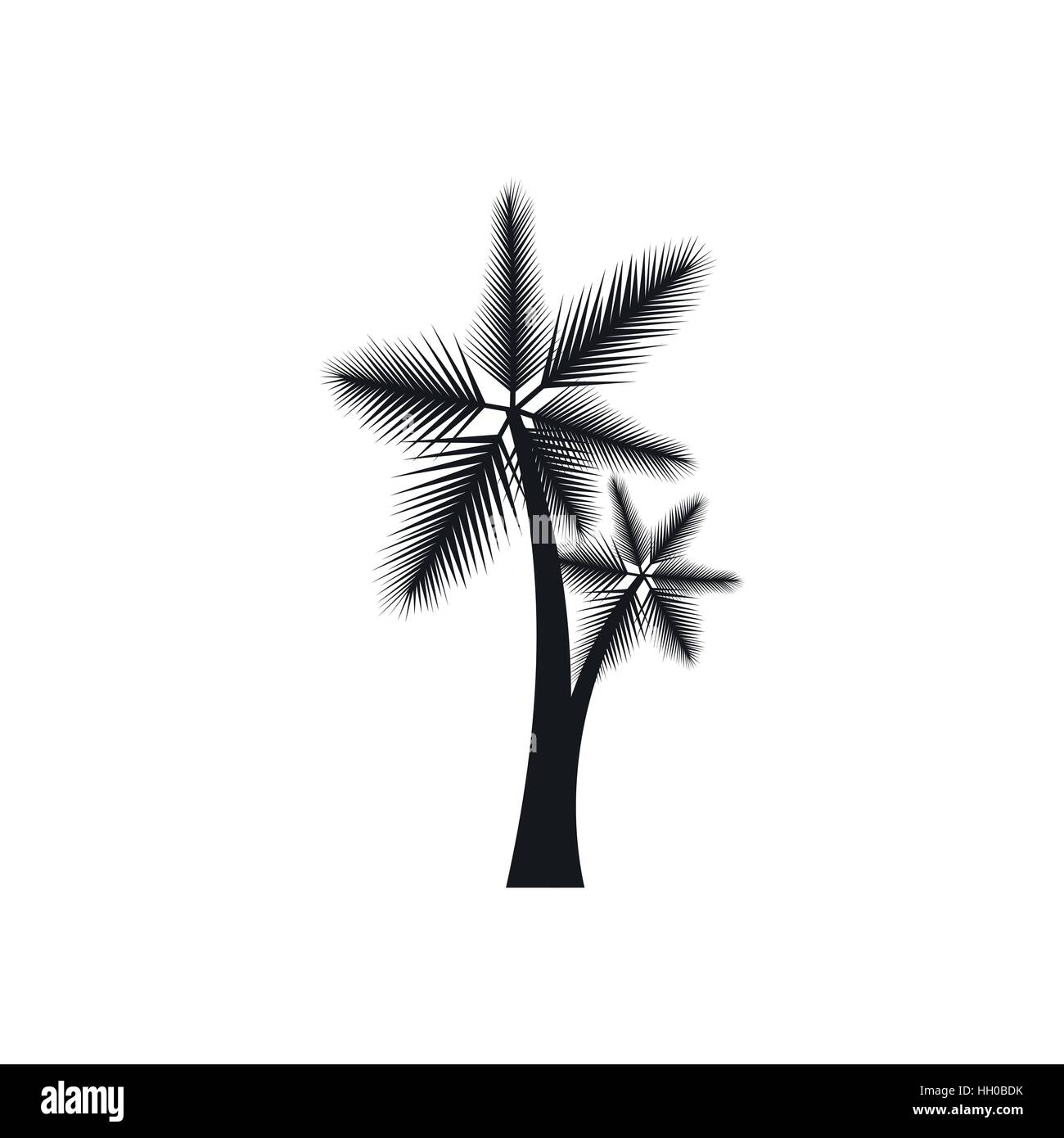 High palm tree icon, simple style Stock Vector Image & Art - Alamy