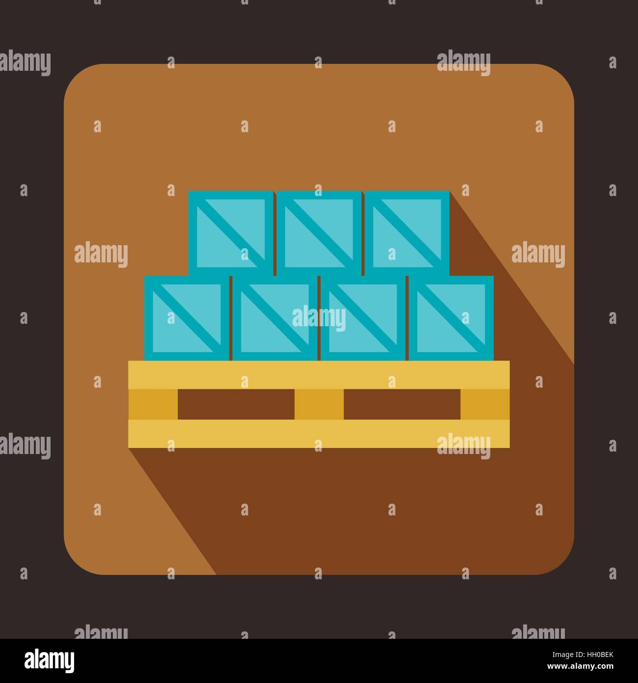 Stack boxes on pallet pallet Stock Vector Images - Alamy