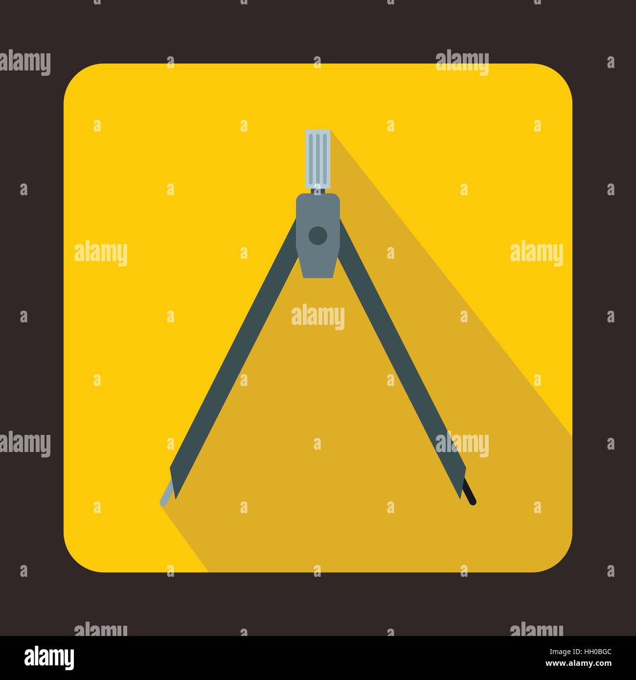 Compass tool icon in flat style Stock Vector Image & Art - Alamy