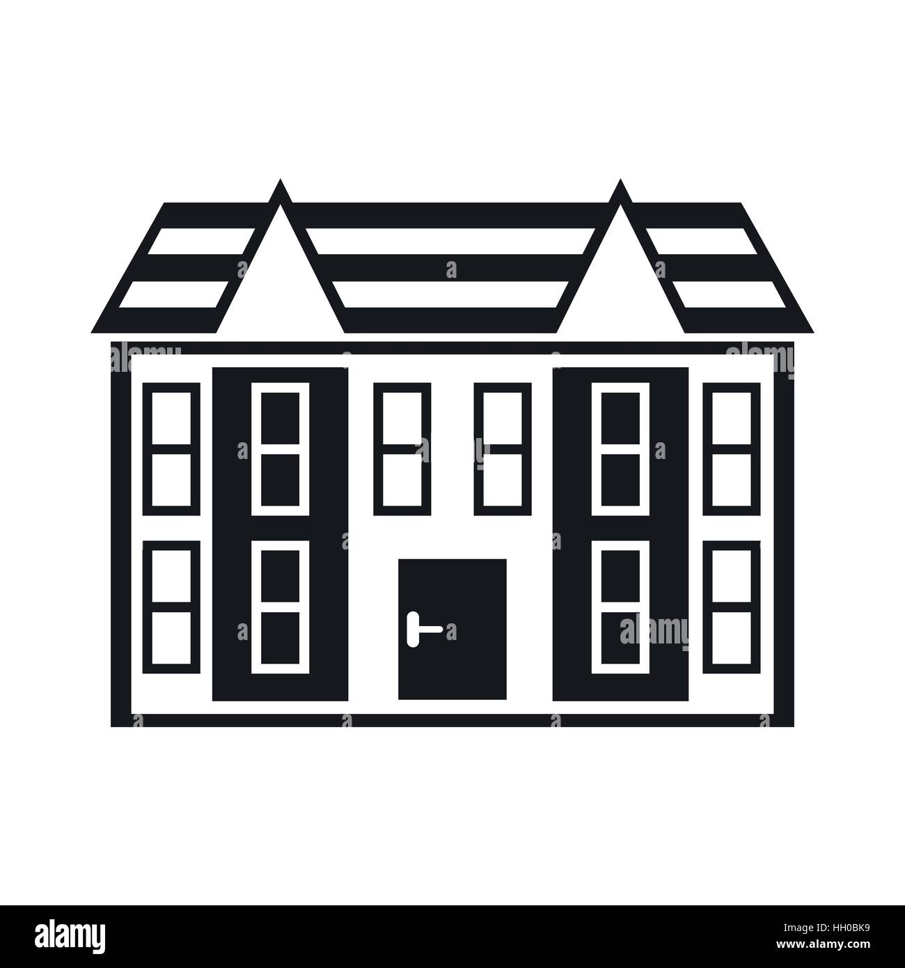 Large two-storey house icon, simple style Stock Vector Image & Art - Alamy