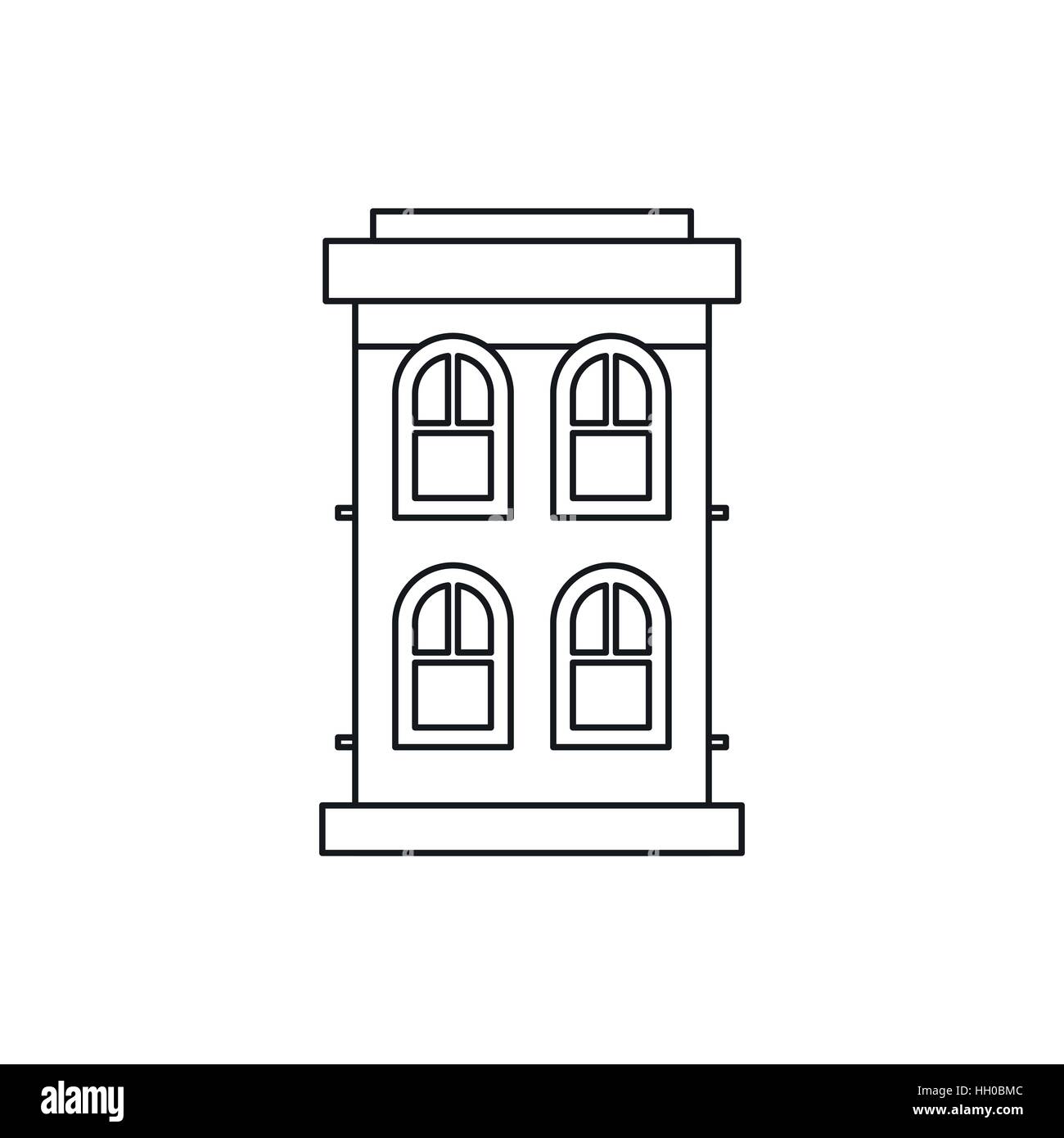 Two storey house icon, outline style Stock Vector Image & Art - Alamy