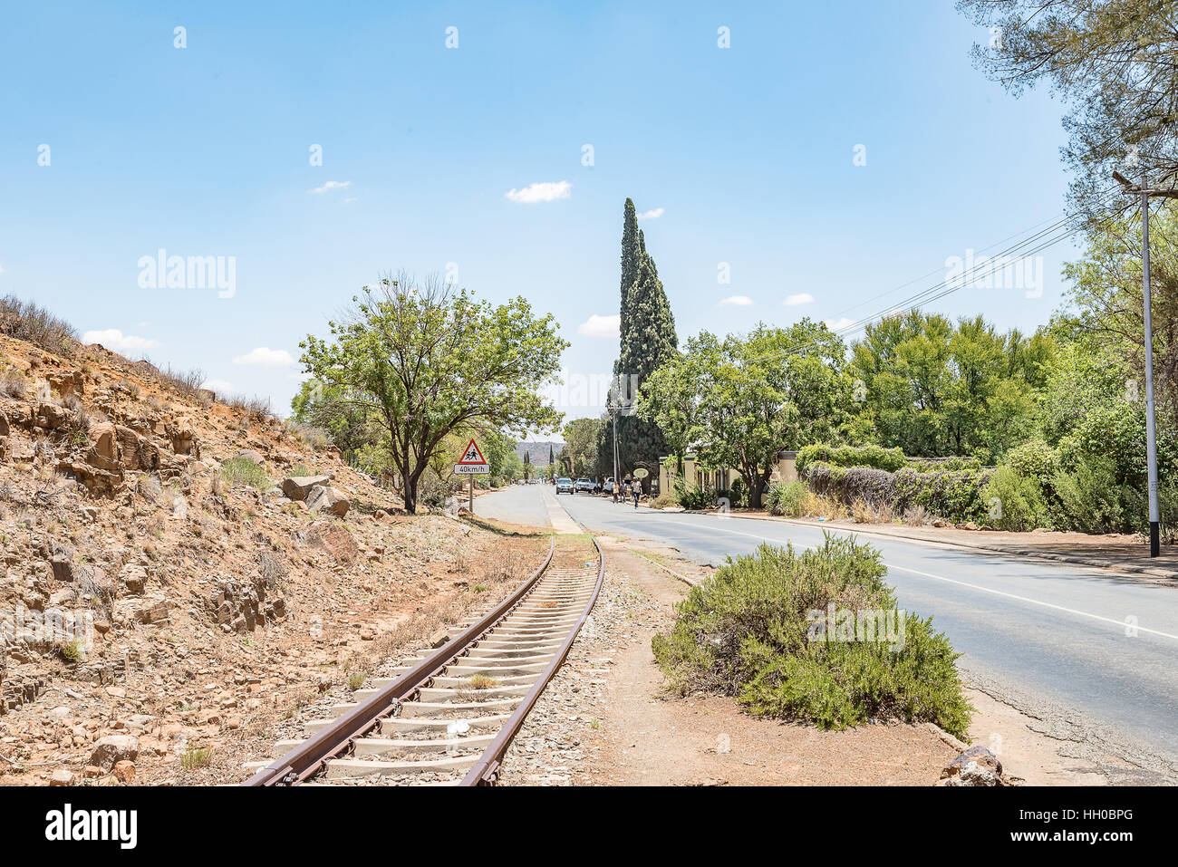 FAURESMITH, SOUTH AFRICA - DECEMBER 31, 2016: A street scene in ...