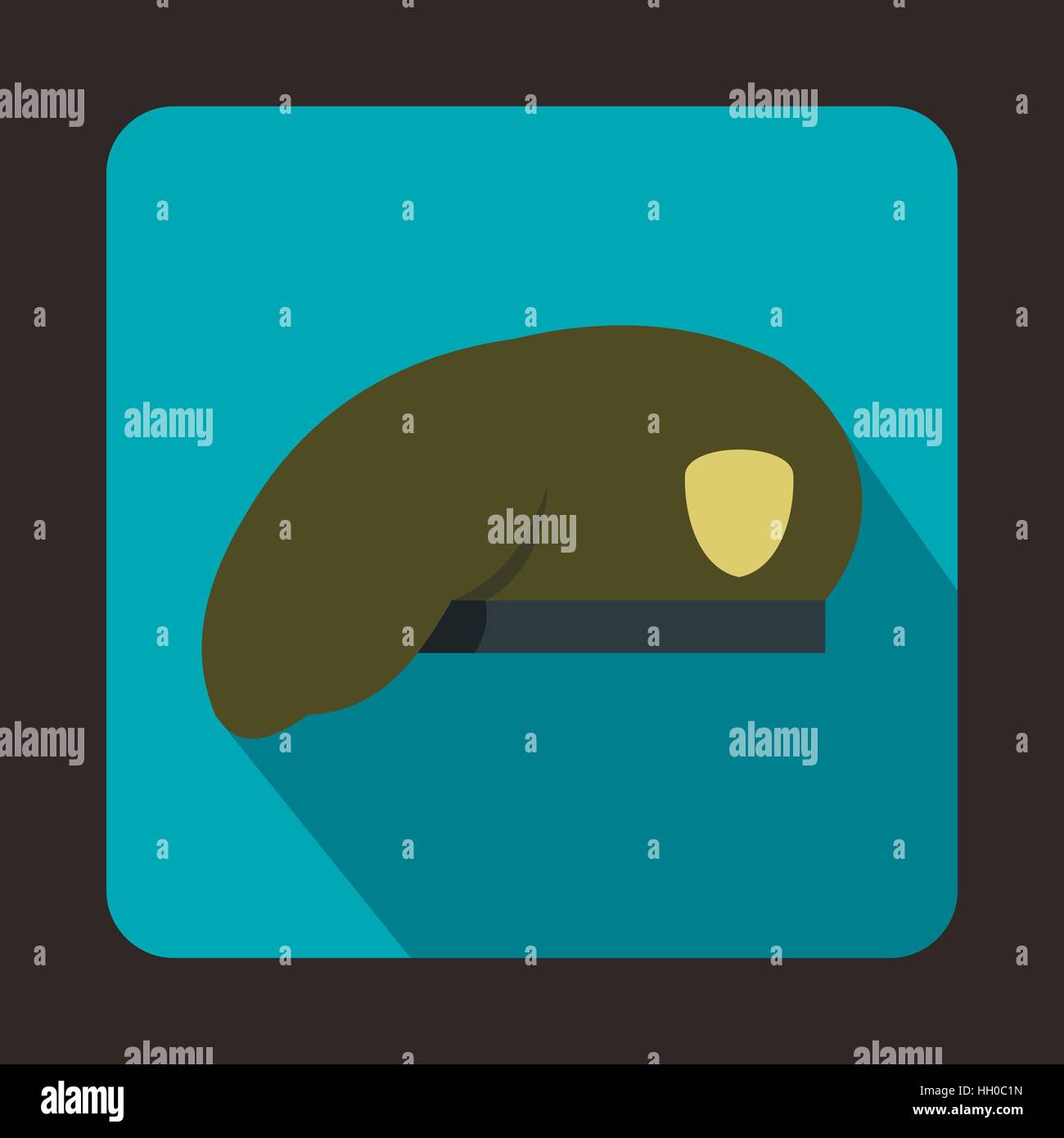 Army beret icon, flat style Stock Vector Image & Art - Alamy