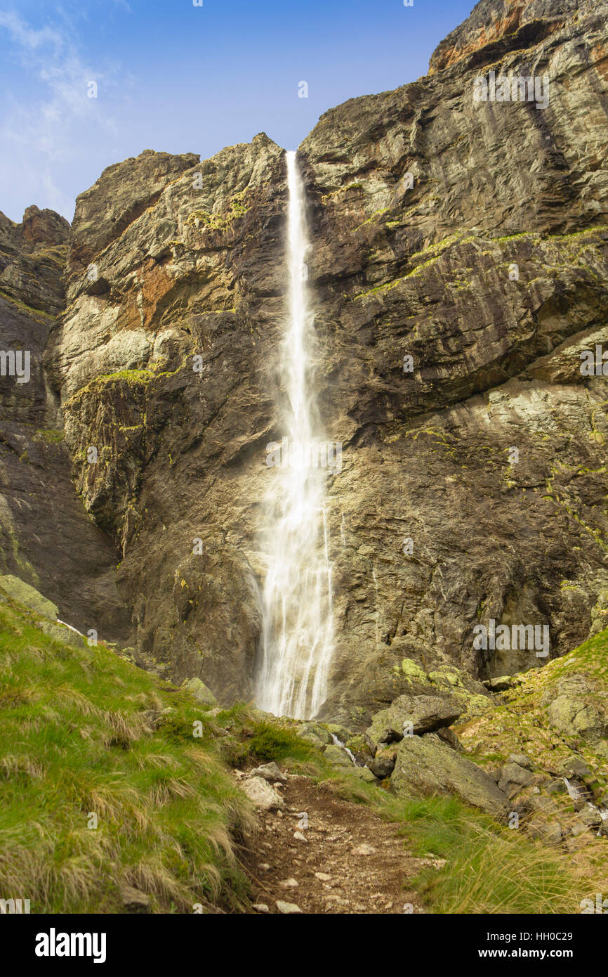 Beautiful mountain waterfall Stock Photo - Alamy