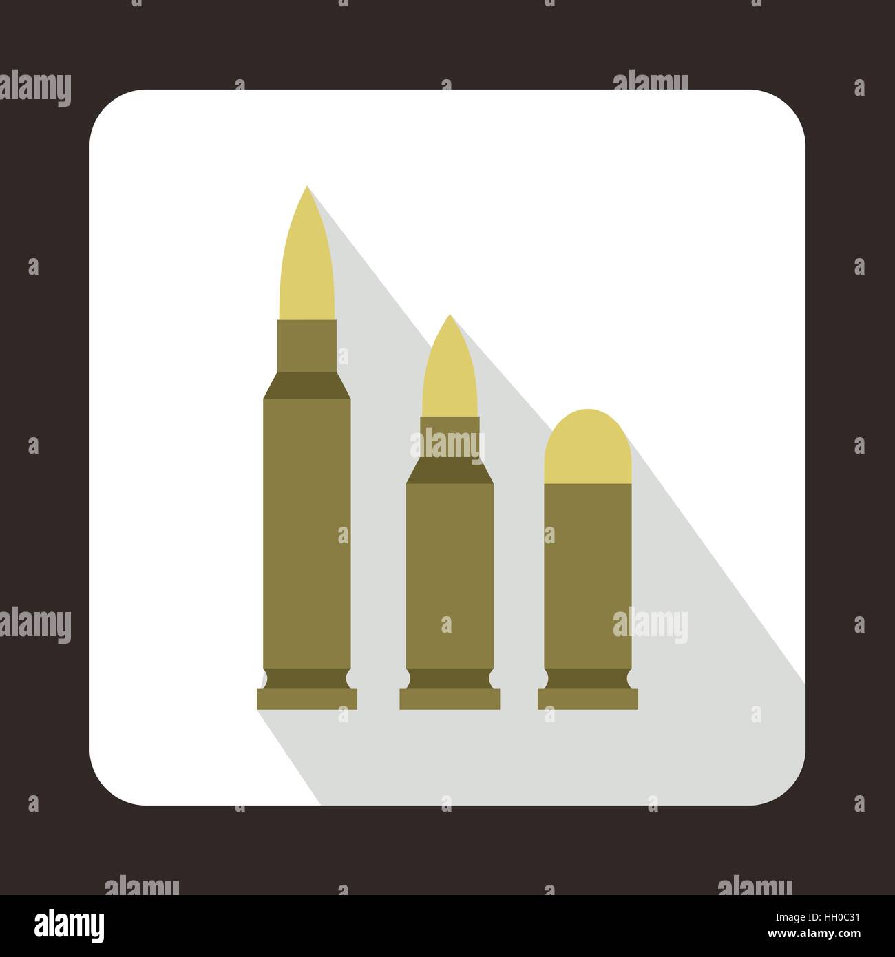 Different caliber bullets icon, flat style Stock Vector Image & Art - Alamy
