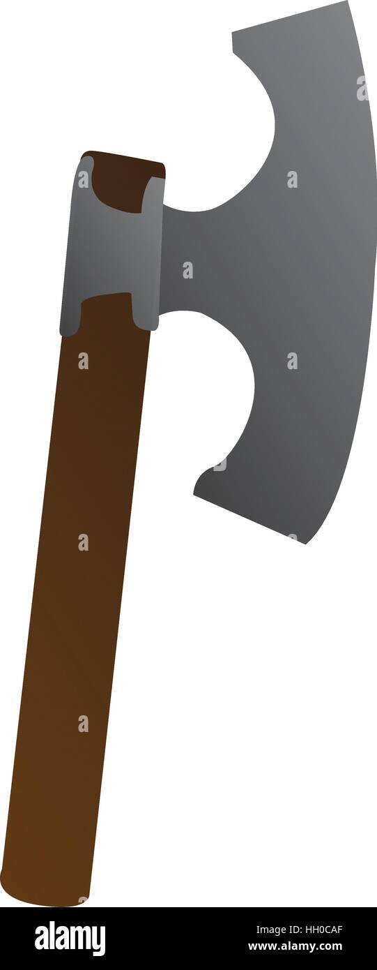 Isolated axe weapon medieval Stock Vector Images - Alamy